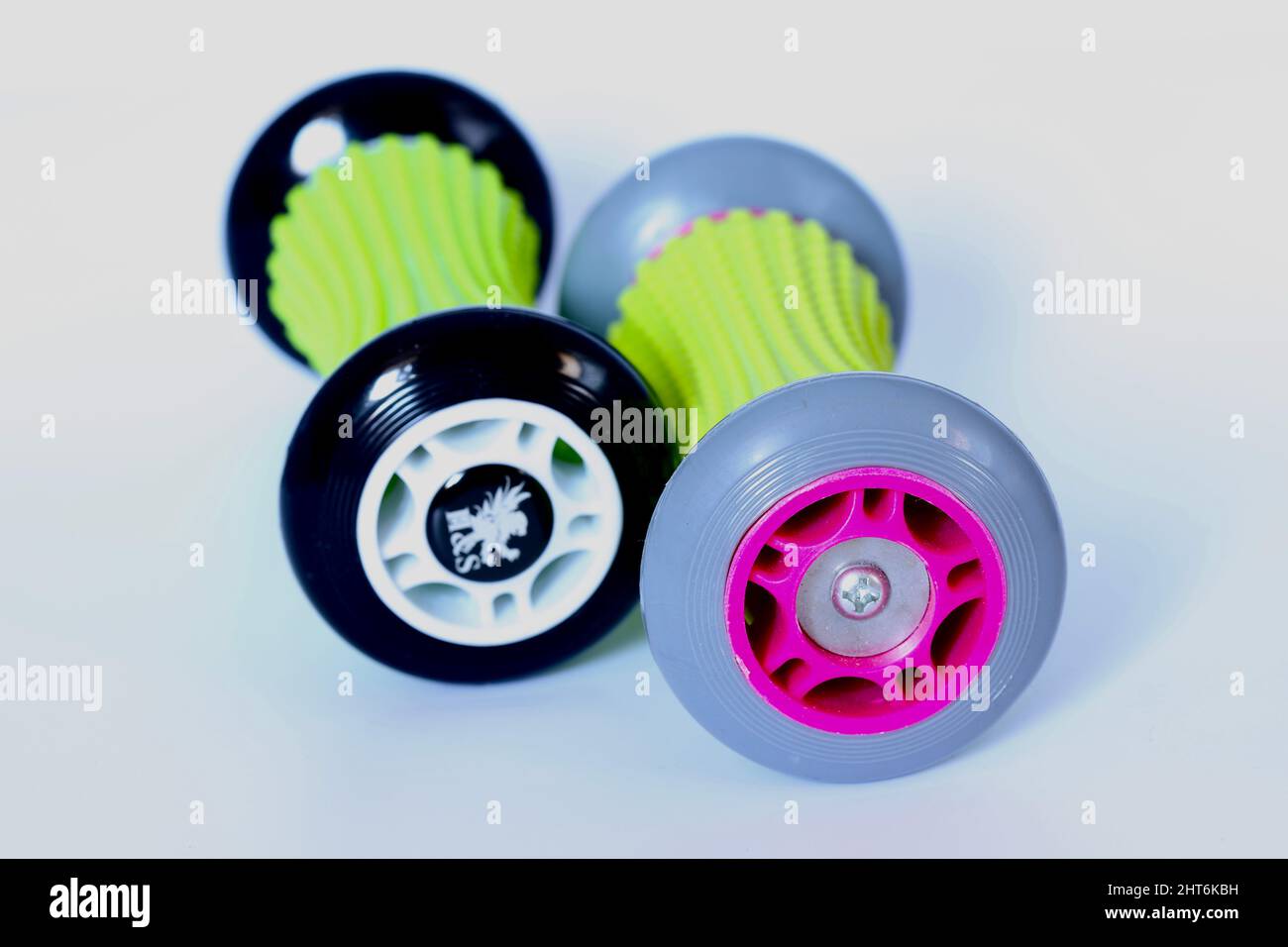 Home self help DIY physiotherapy equipment - foot massage roller Stock ...