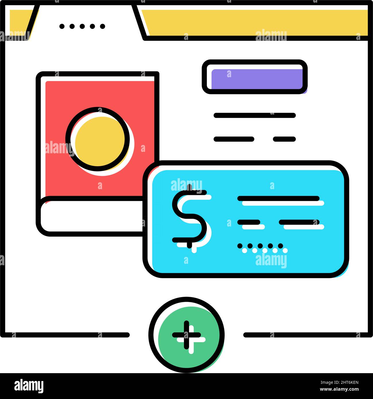 buying internet book color icon vector illustration Stock Vector Image ...