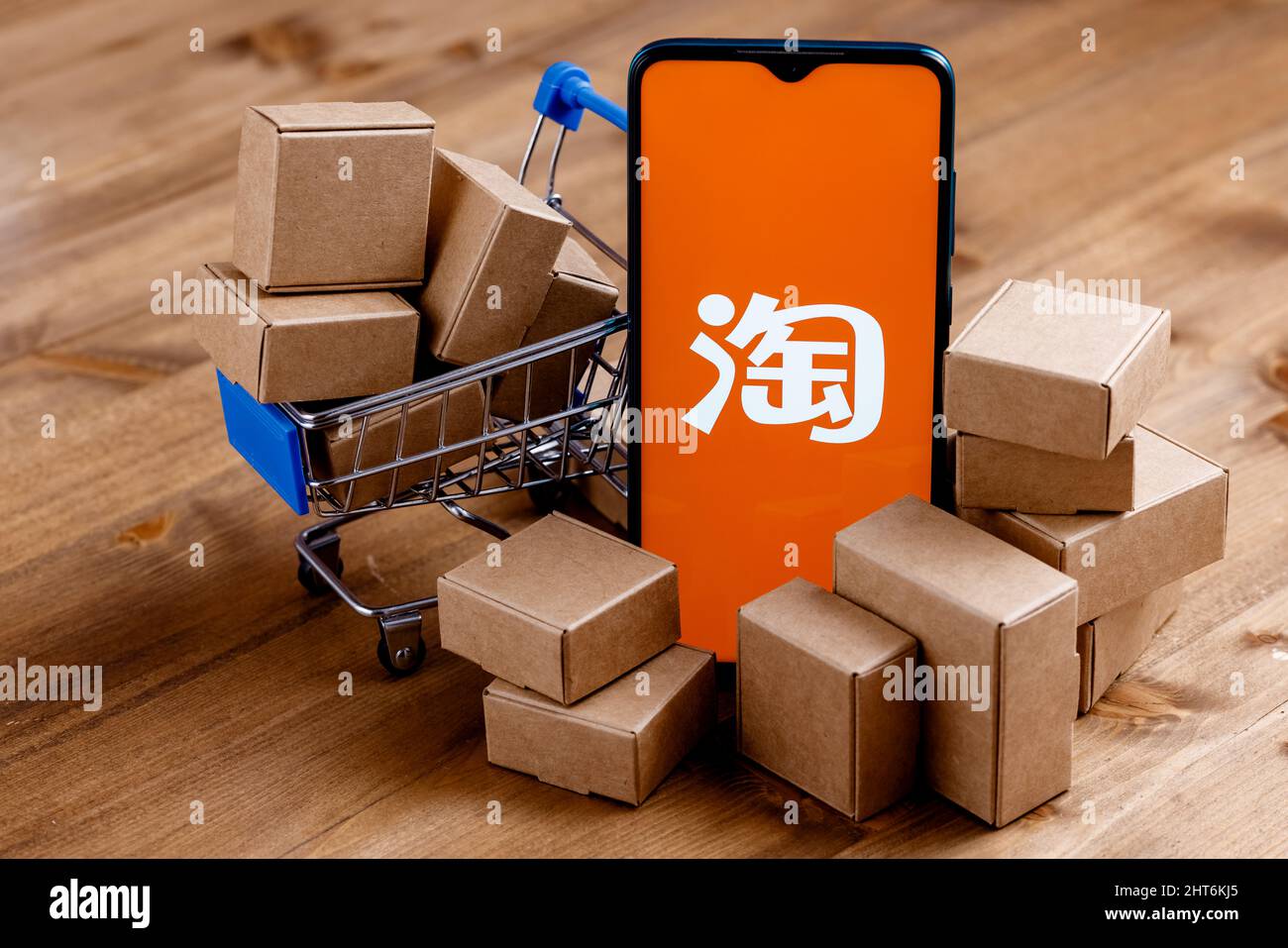 Taobao is a Chinese online shopping platform. Smartphone with Taobao ...