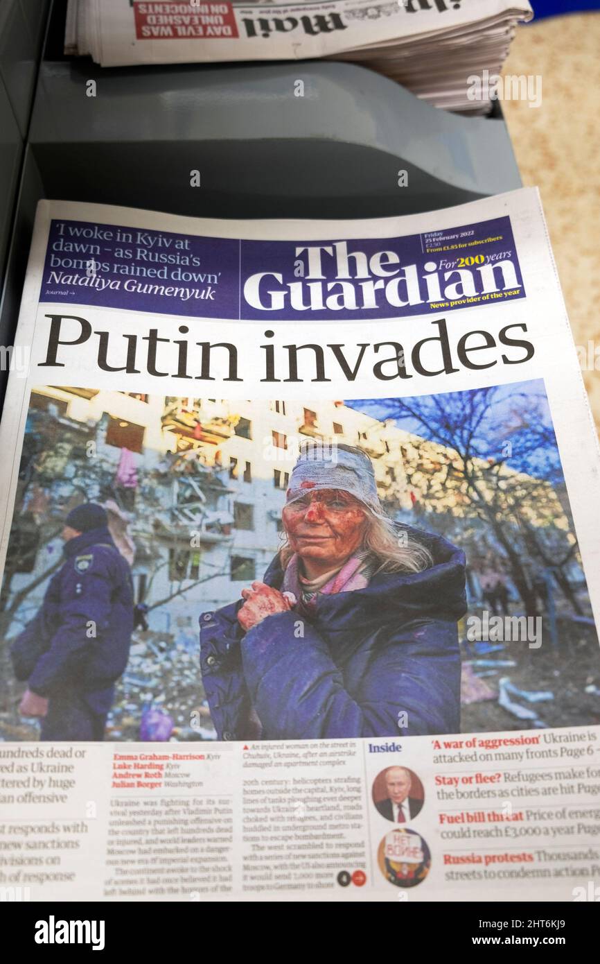 Russia Vladimir 'Putin invades' Kyiv Ukraine invasion The Guardian ...
