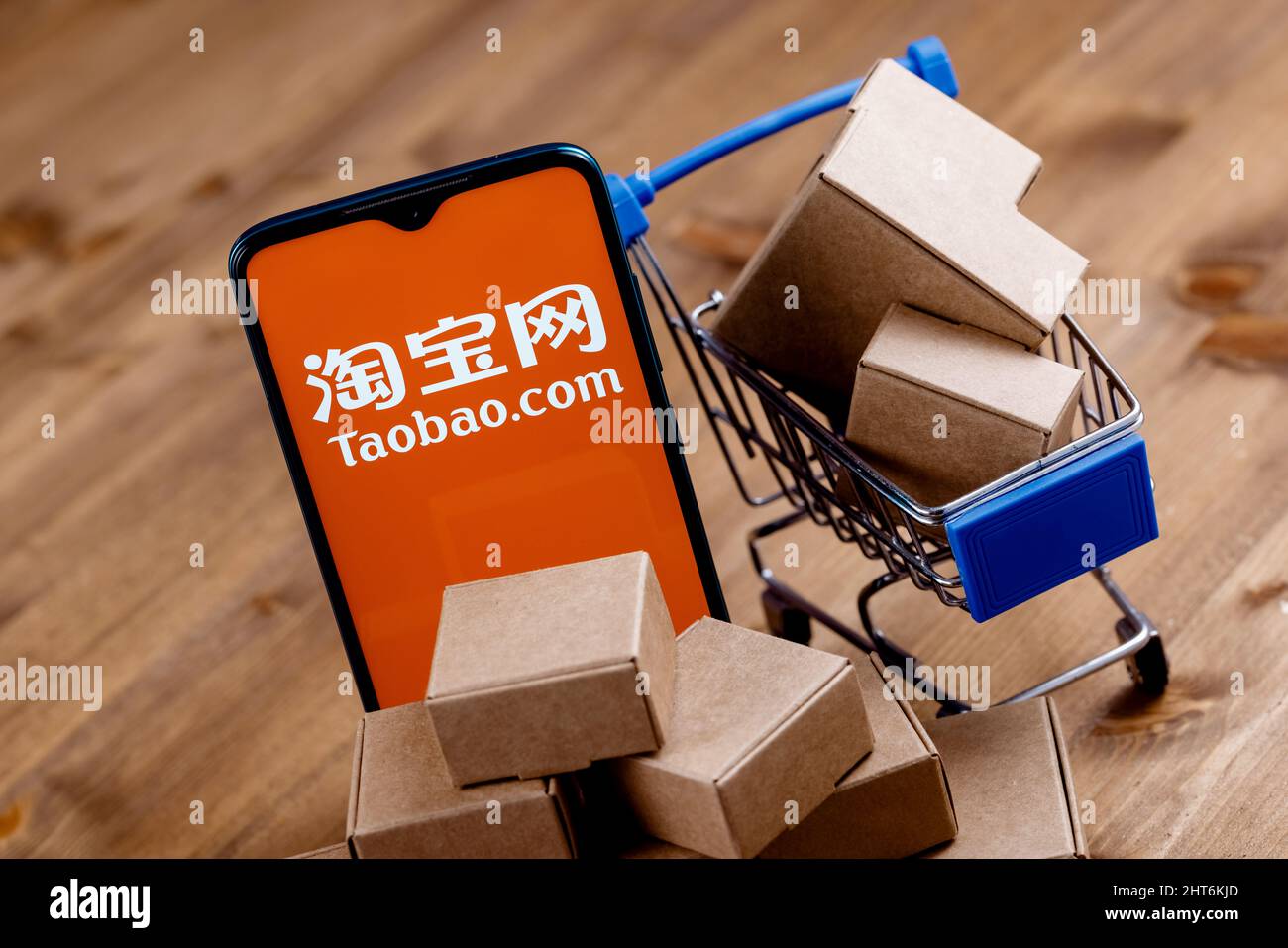Taobao is a Chinese online shopping platform. Smartphone with Taobao ...