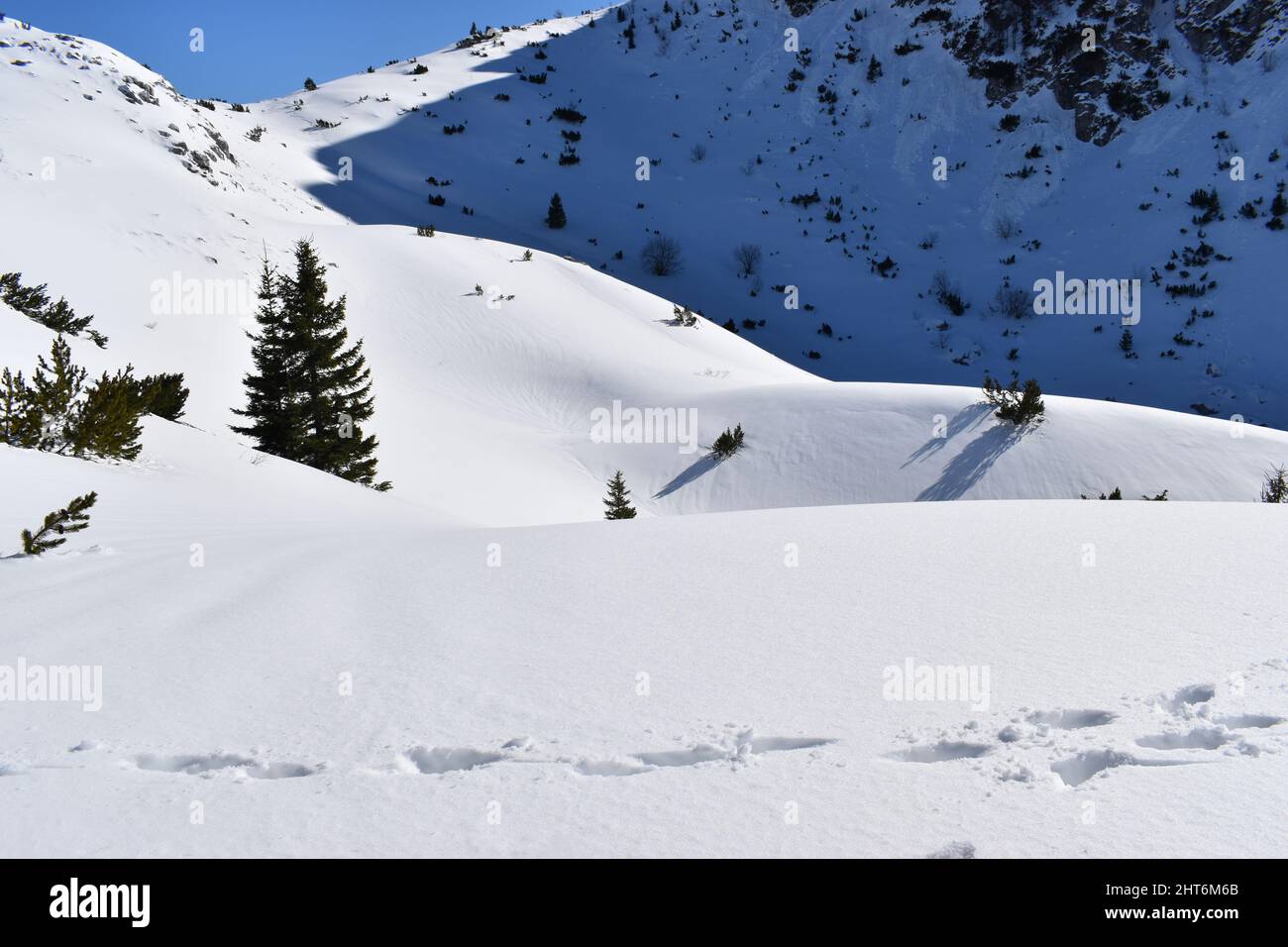 Winter hiking on Zelengora mountain, Bosnia Stock Photo - Alamy