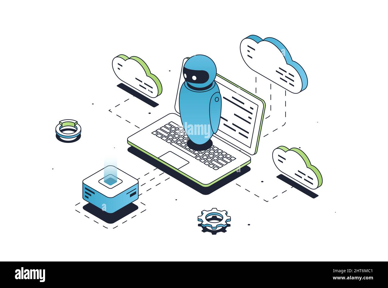 Cloud neural network Stock Vector Image & Art - Alamy