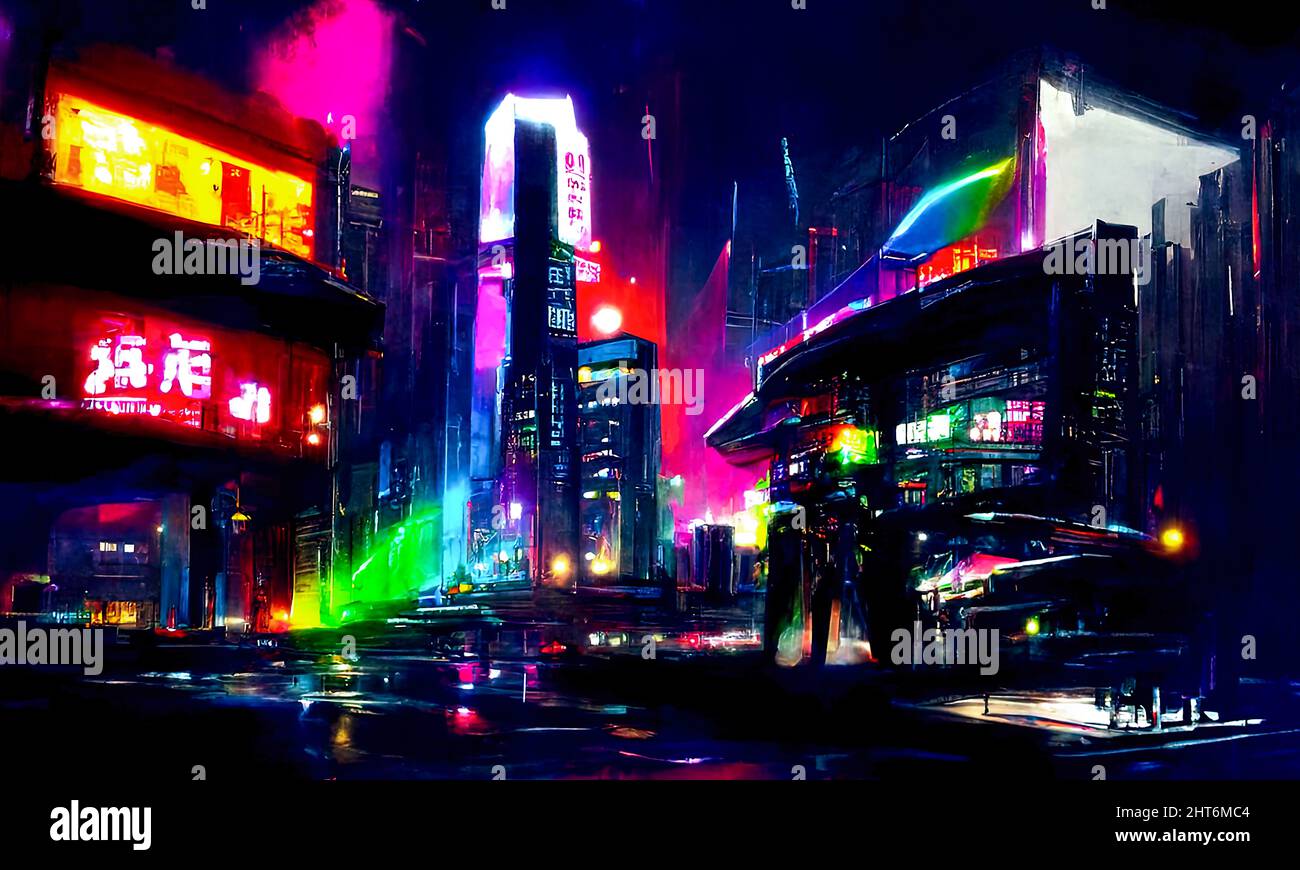 Cyberpunk architecture hi-res stock photography and images - Alamy