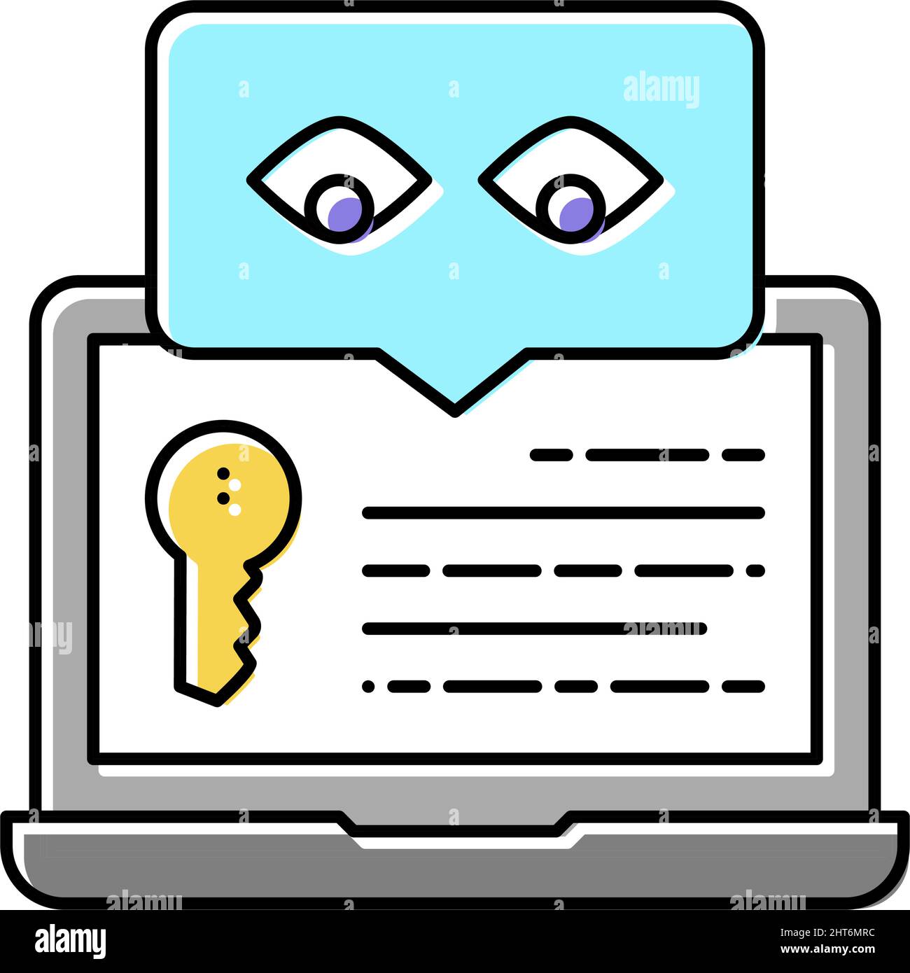 key security system color icon vector illustration Stock Vector Image ...