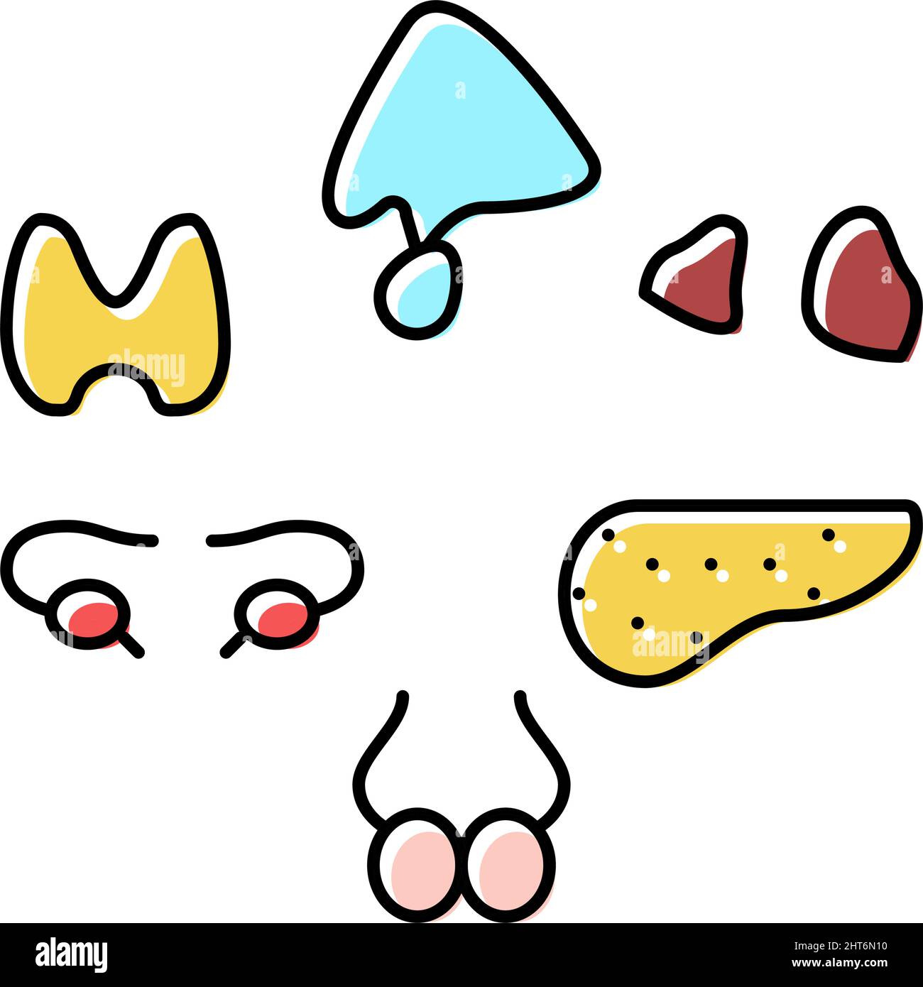 gland human organ color icon vector illustration Stock Vector Image ...