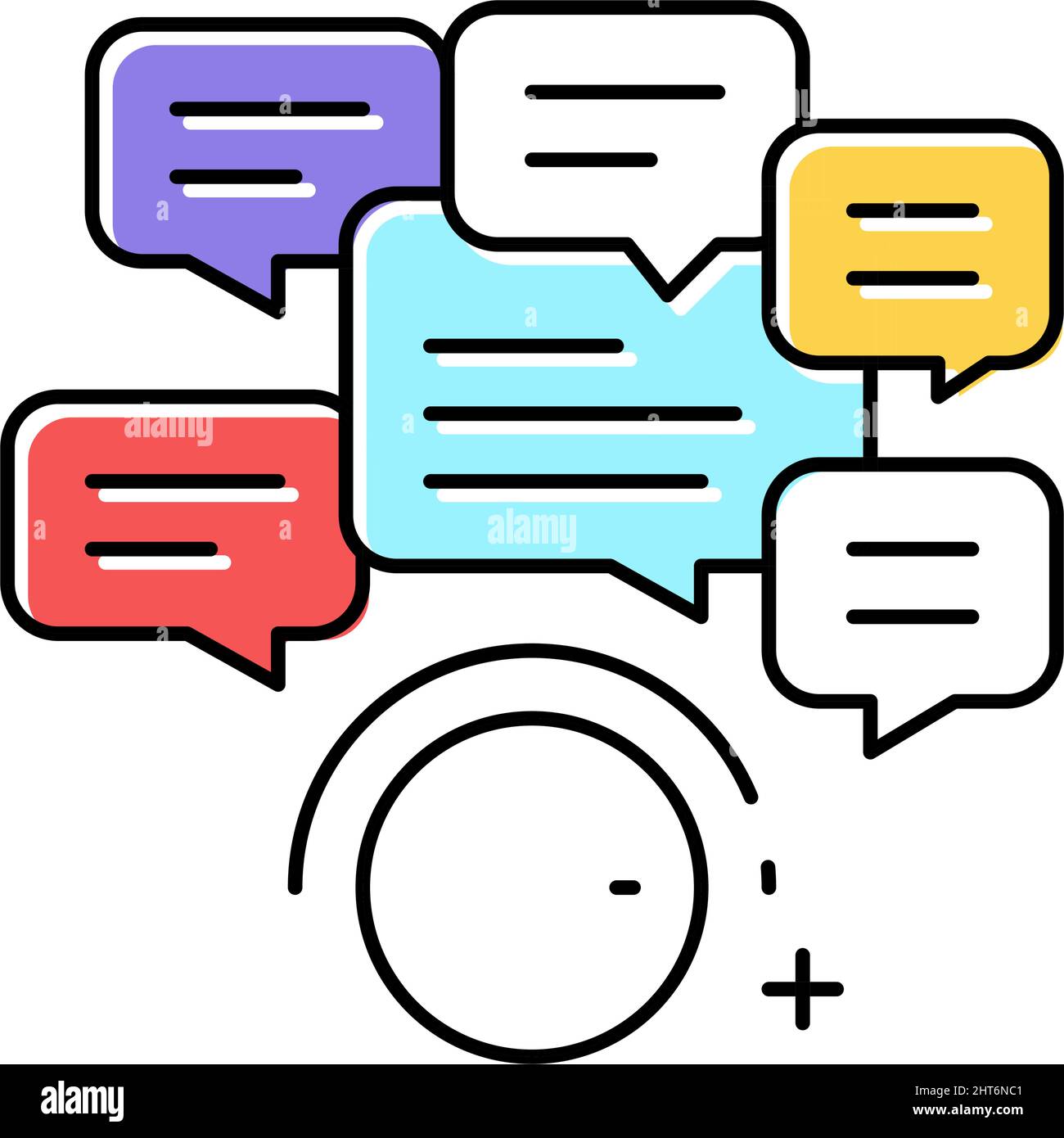 winding up comments color icon vector illustration Stock Vector Image ...