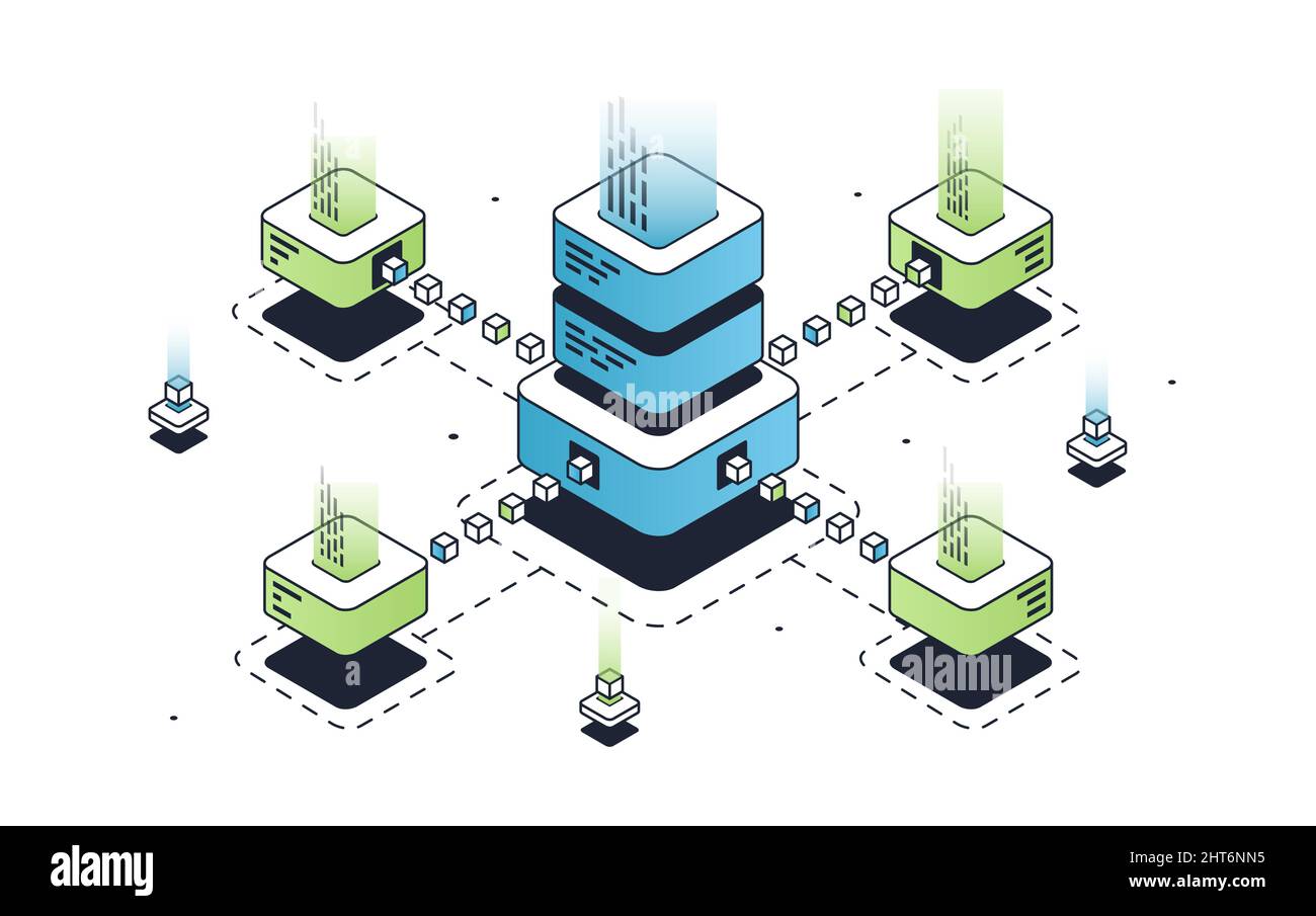 Future server room Stock Vector Images - Alamy