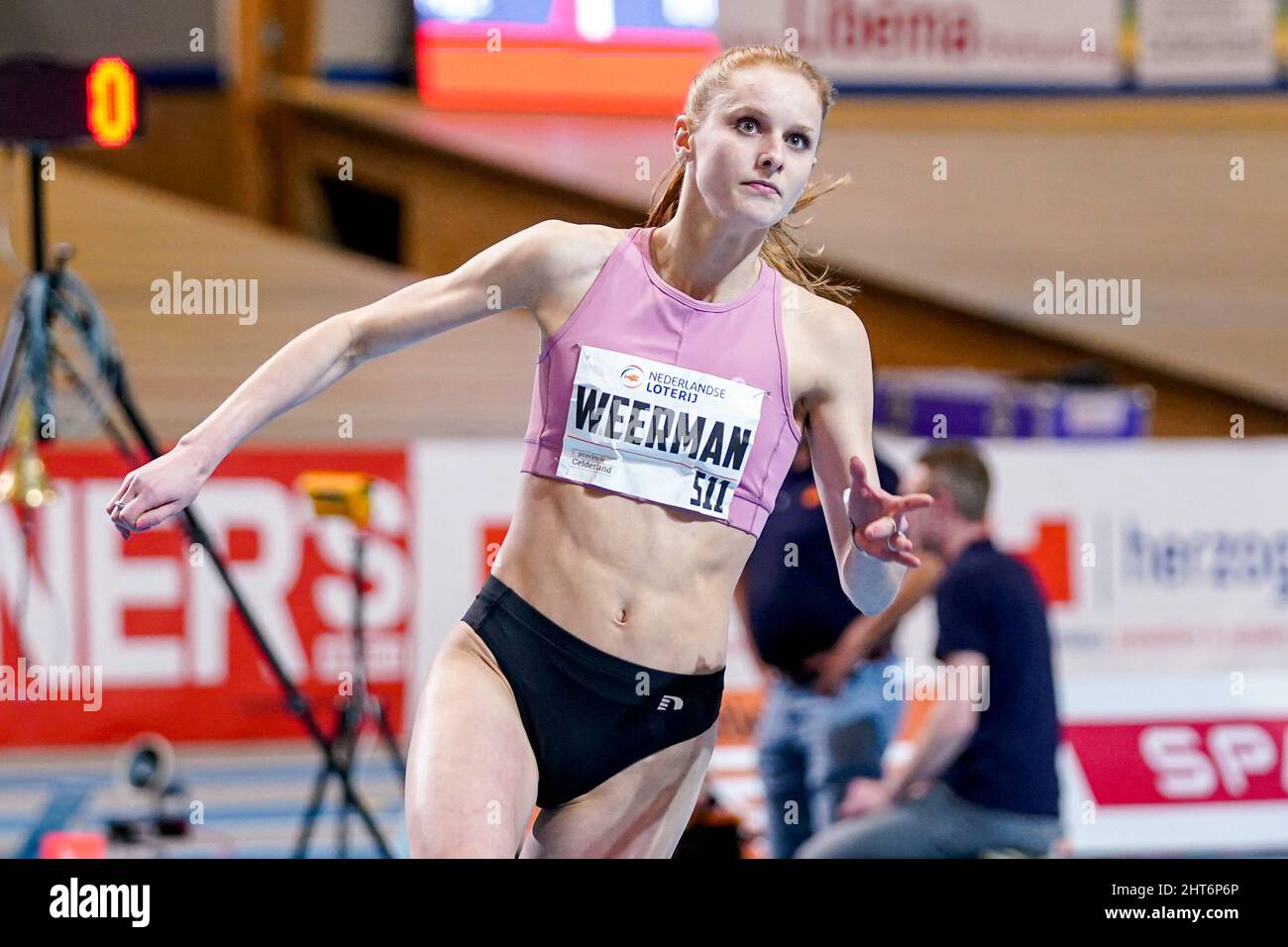 APELDOORN, NETHERLANDS - FEBRUARY 27: Britt Weerman competing during ...