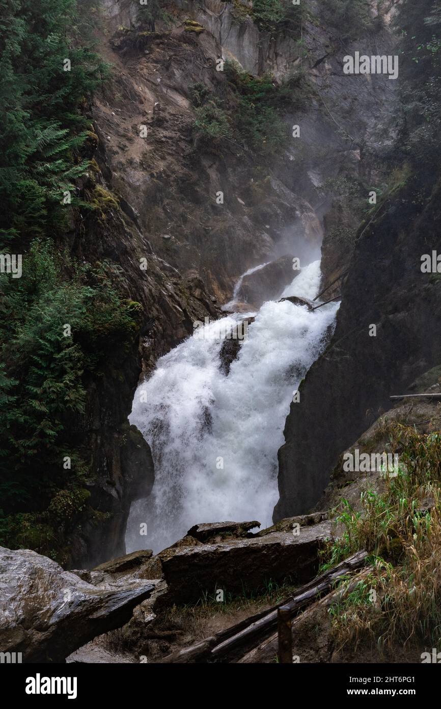 Closeup of a beautiful waterfall Stock Photo - Alamy