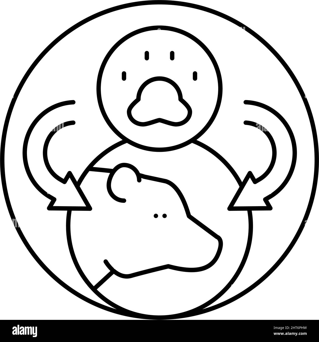 animal population ecology line icon vector illustration Stock Vector ...