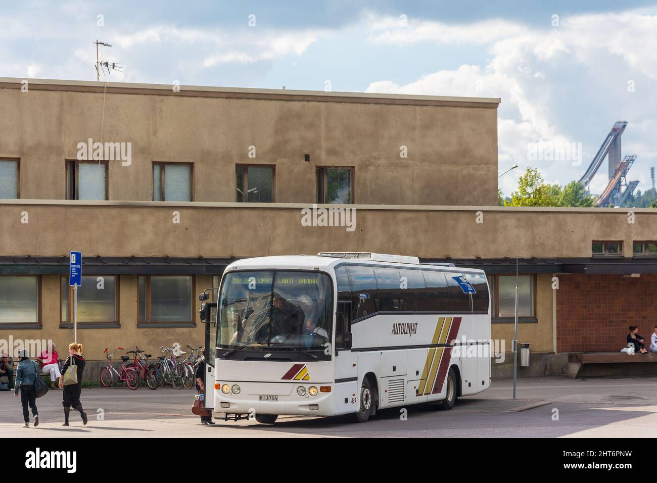 Old bus station in Lahti Finland Stock Photo - Alamy