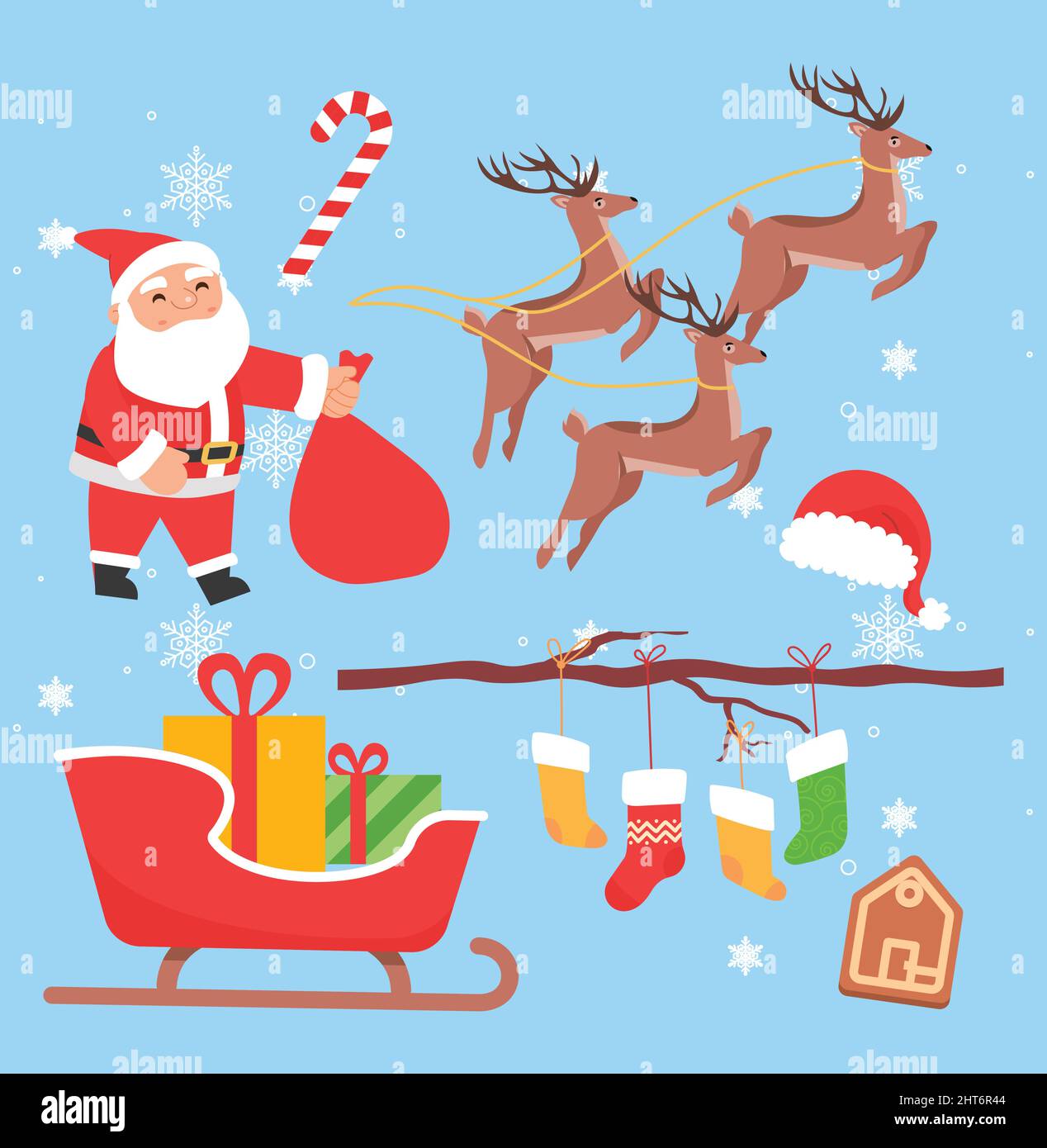 Funny santa icons hi-res stock photography and images - Alamy