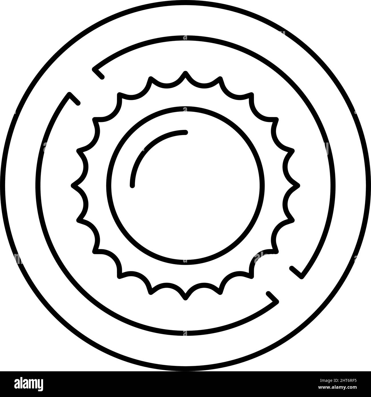 sun counterindication line icon vector illustration Stock Vector Image ...