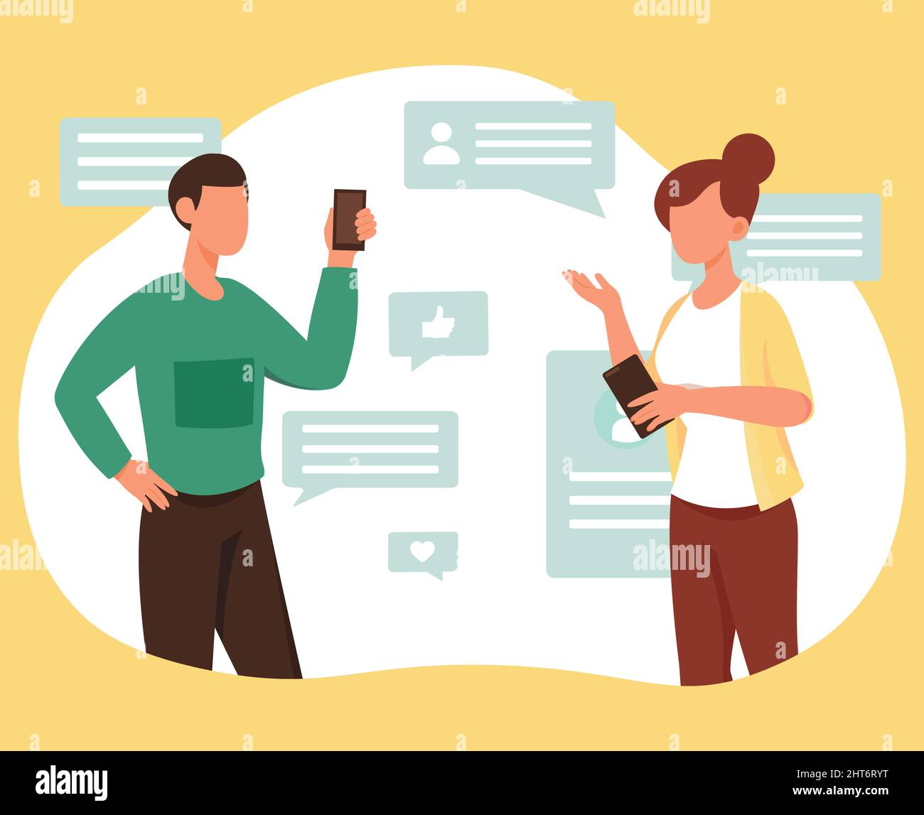 Woman happy texting email Stock Vector Images - Alamy