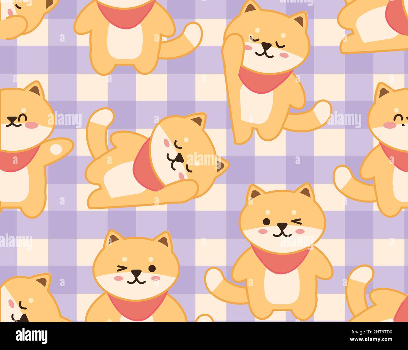 Smile cat seamless repeat Stock Vector Images - Alamy