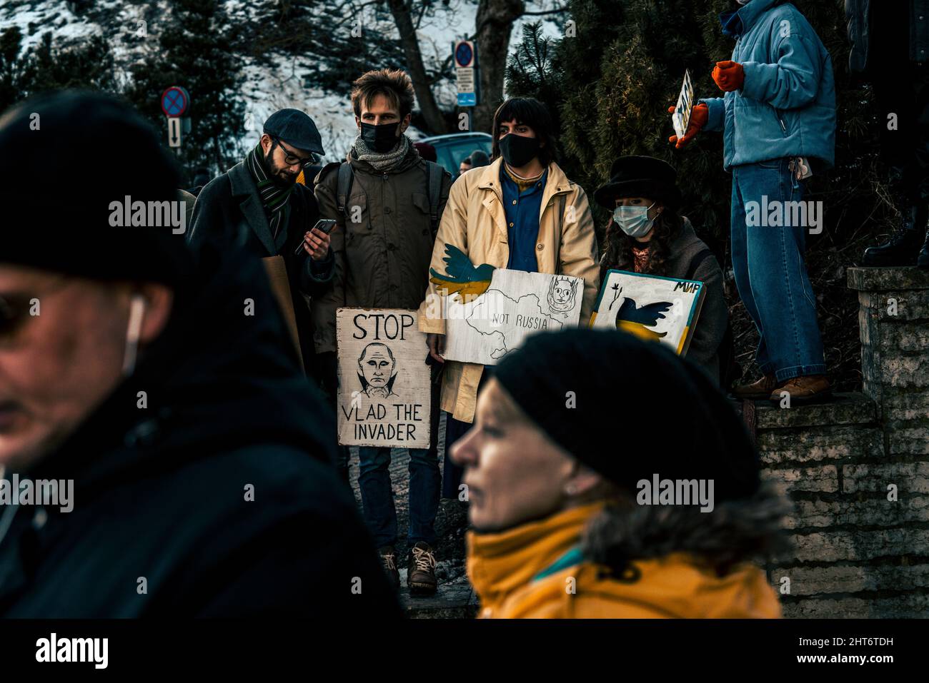 Demonstration at Freedom Square in NATO state Estonia in support of ...