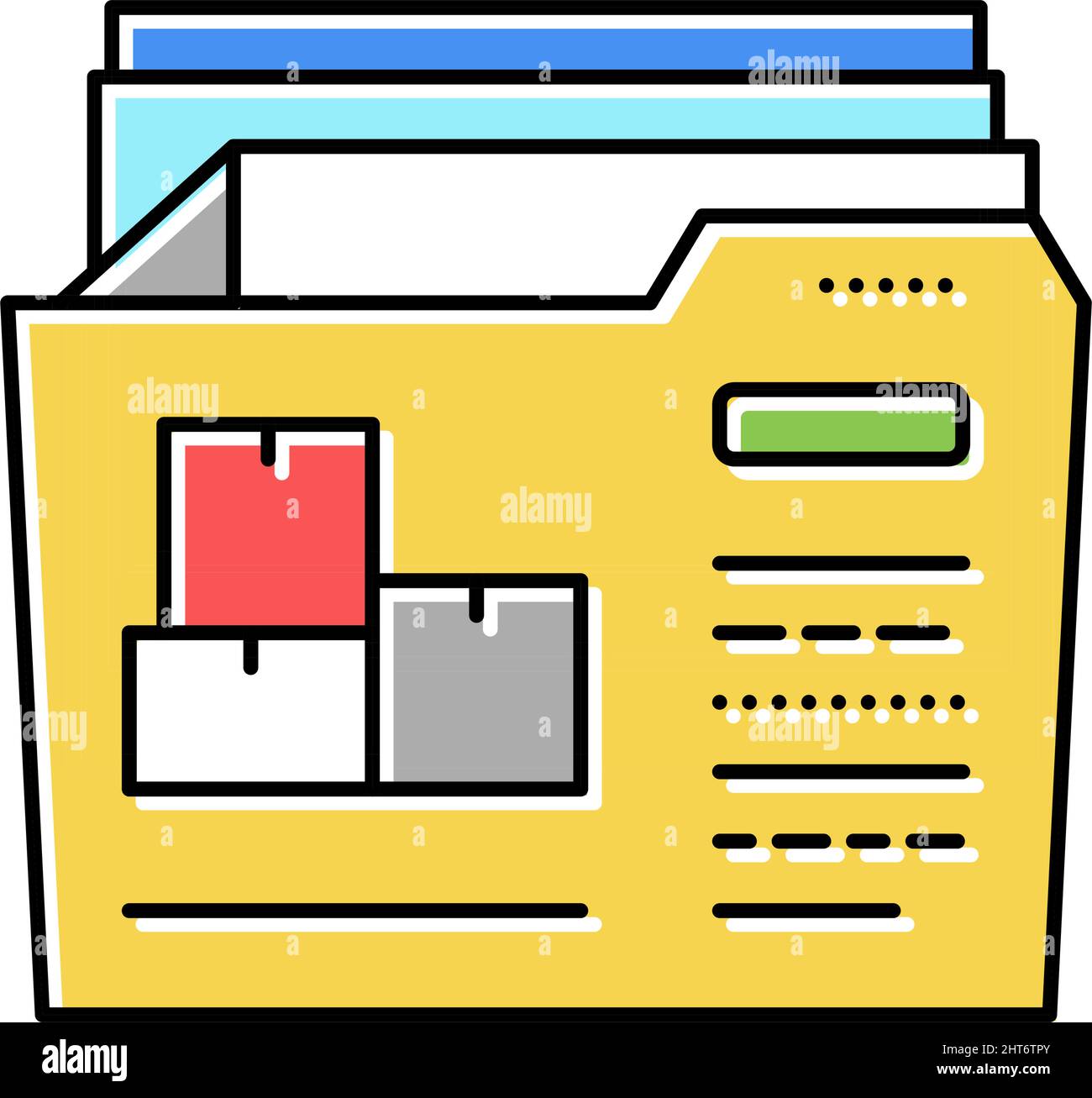 documentation of logistics company color icon vector illustration Stock ...