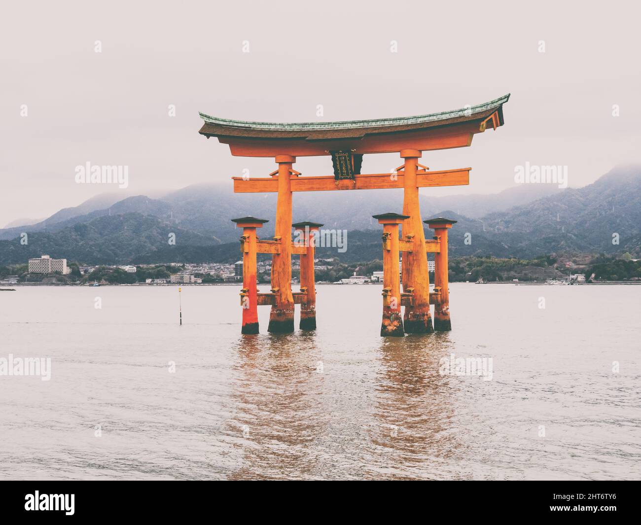 Famous Floating Torii gate in Miyajima, Japan Stock Photo - Alamy