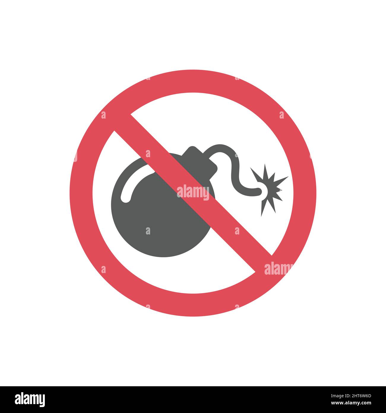 No war red prohibition sign. No bombs, stop bombing symbol Stock Vector ...