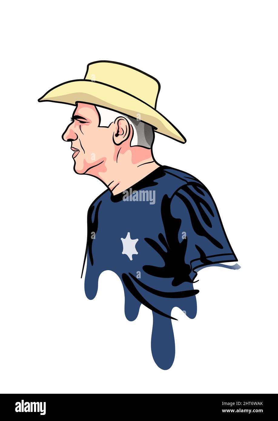 Illustration of a Sheriff drawing Stock Photo - Alamy