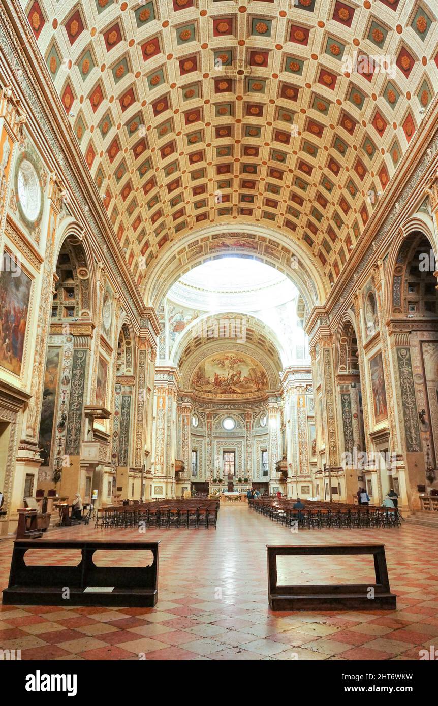 Interior of a Christian church with symbols on ceiling Stock Photo - Alamy