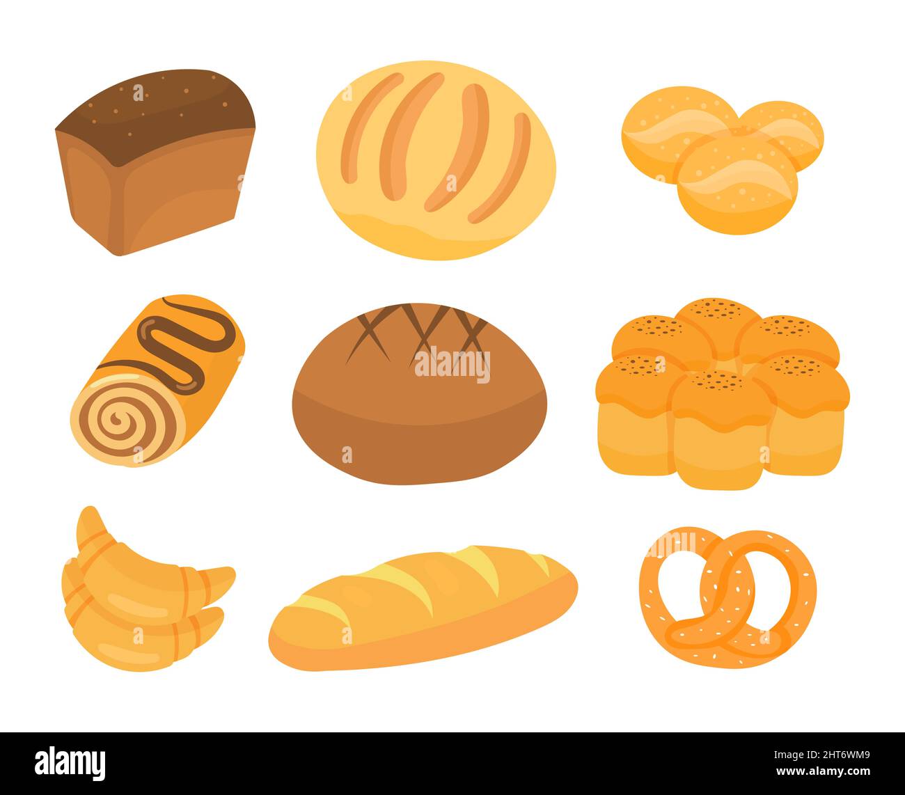 Set of bread Stock Vector Image & Art - Alamy