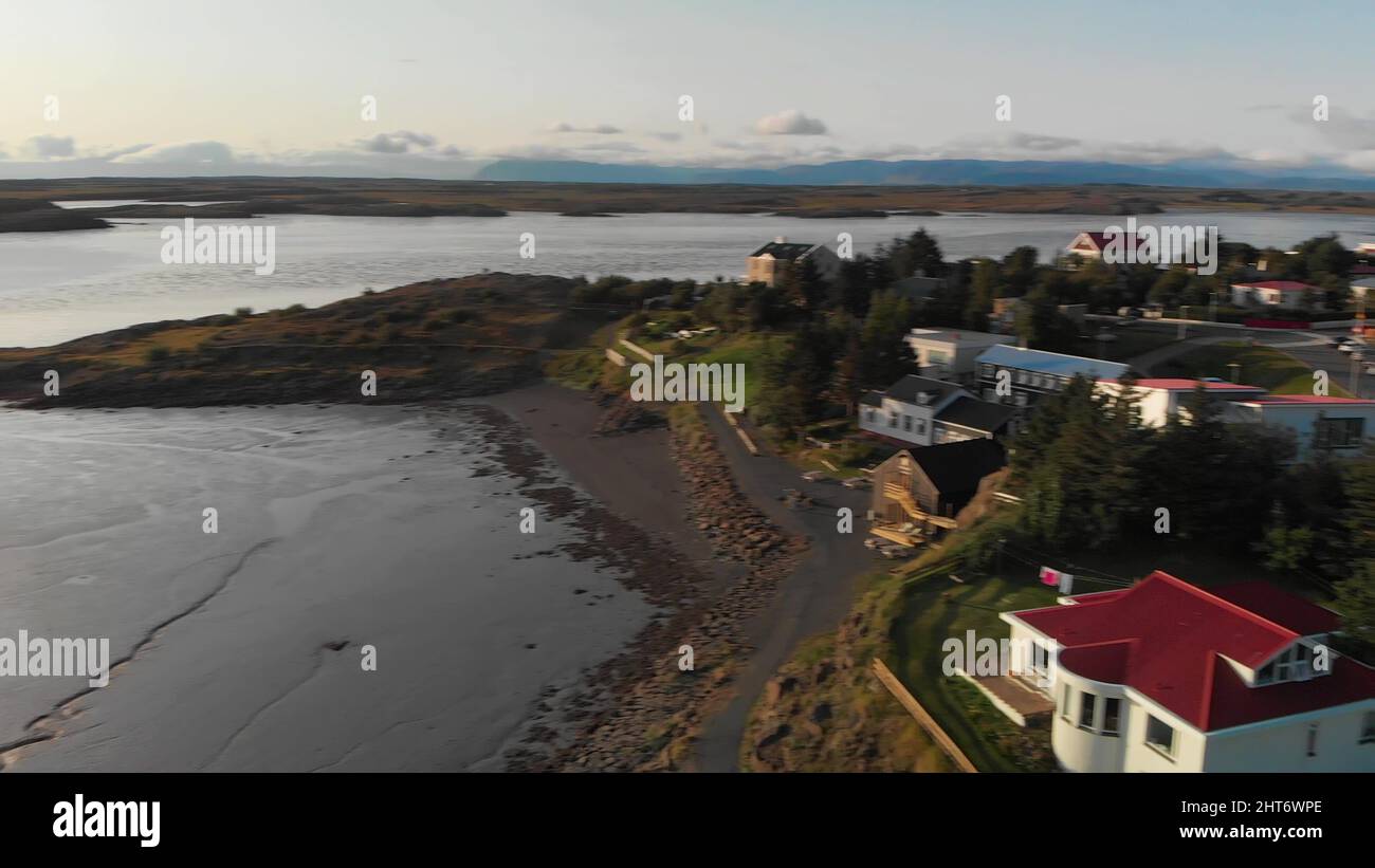 Aerial view borgarnes town hi-res stock photography and images - Alamy