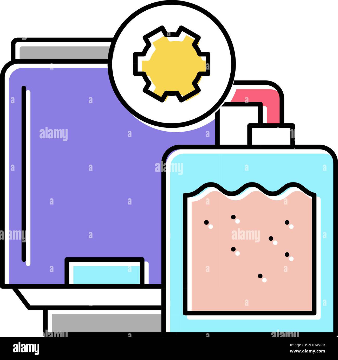 synthesis pharmaceutical production color icon vector illustration ...