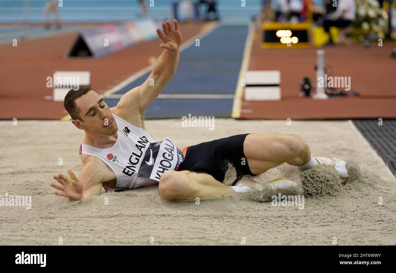 Samuel Khogali in the Men's Long Jump during day two of the UK ...