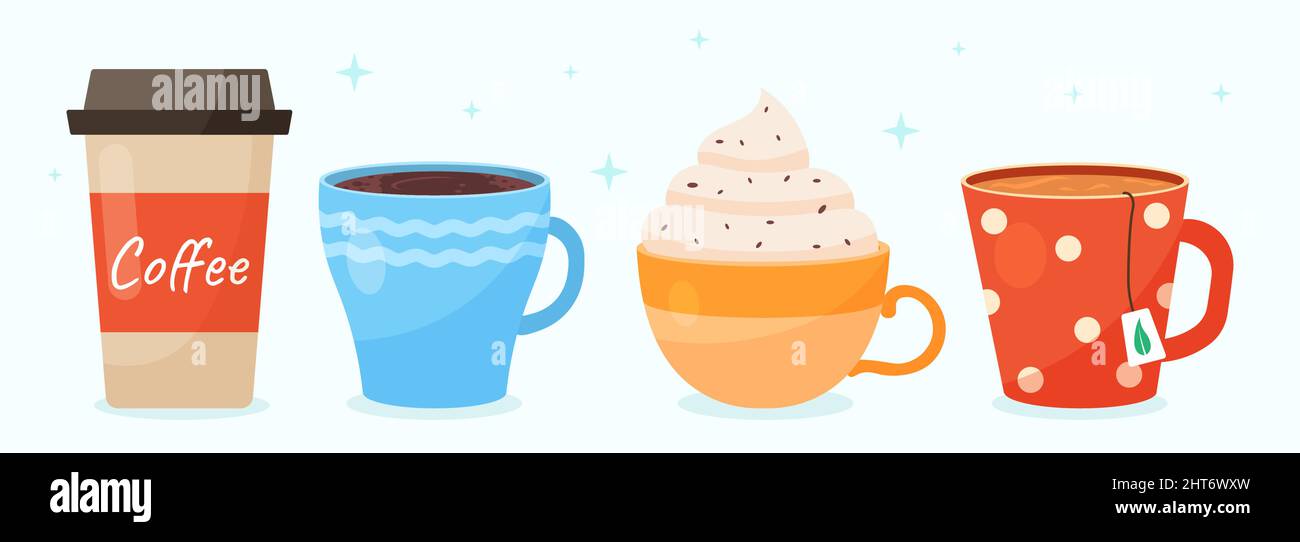 Hot egg coffee cafe Stock Vector Images - Alamy