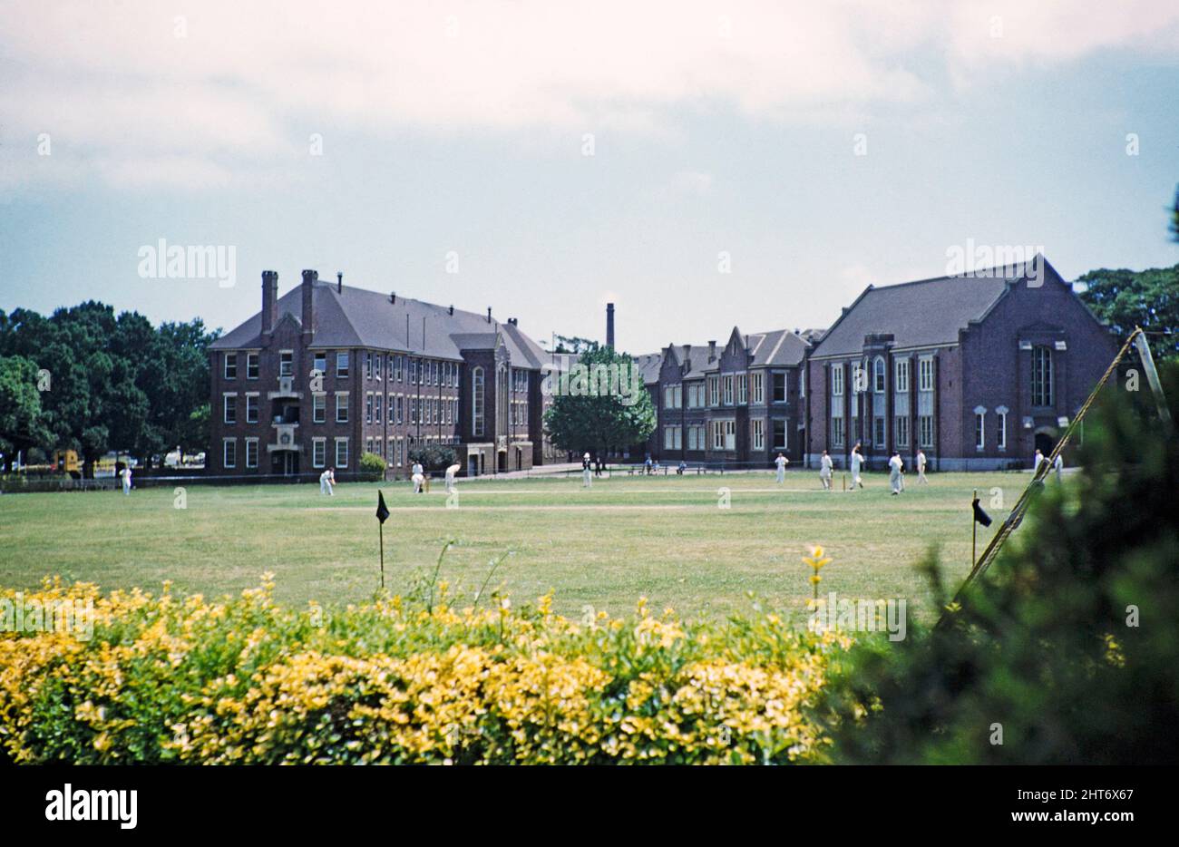 Buildings and grounds of Melbourne Grammar School, Melbourne, Victoria, Australia 1956 - cricket ...