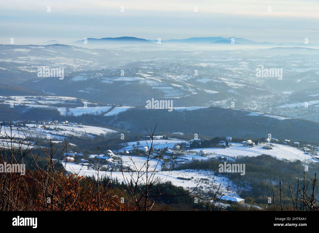 Panorama view snowy alpine hi-res stock photography and images - Alamy