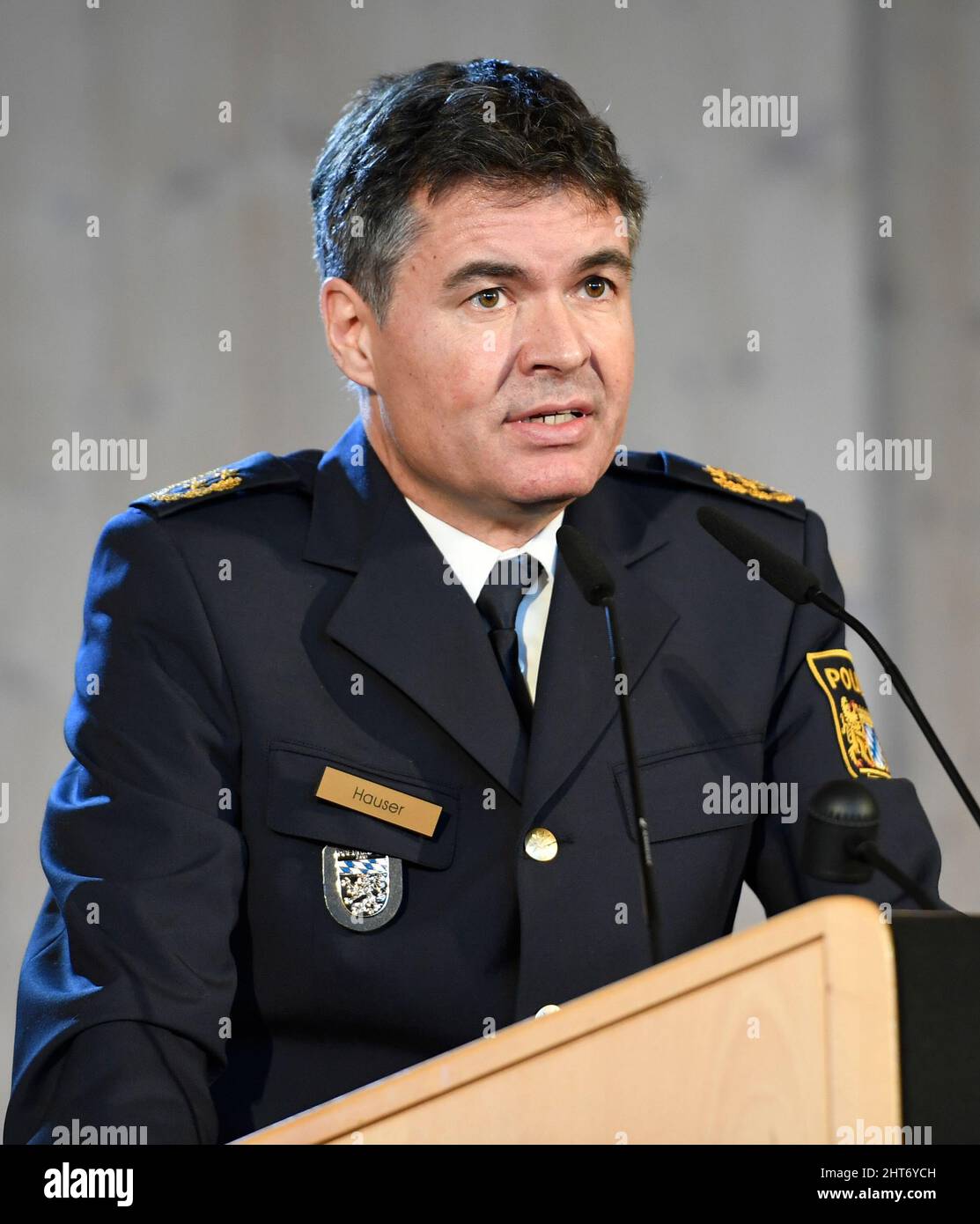 27 February 2022, Bavaria, Krün: Manfred Hauser, police chief of Upper ...
