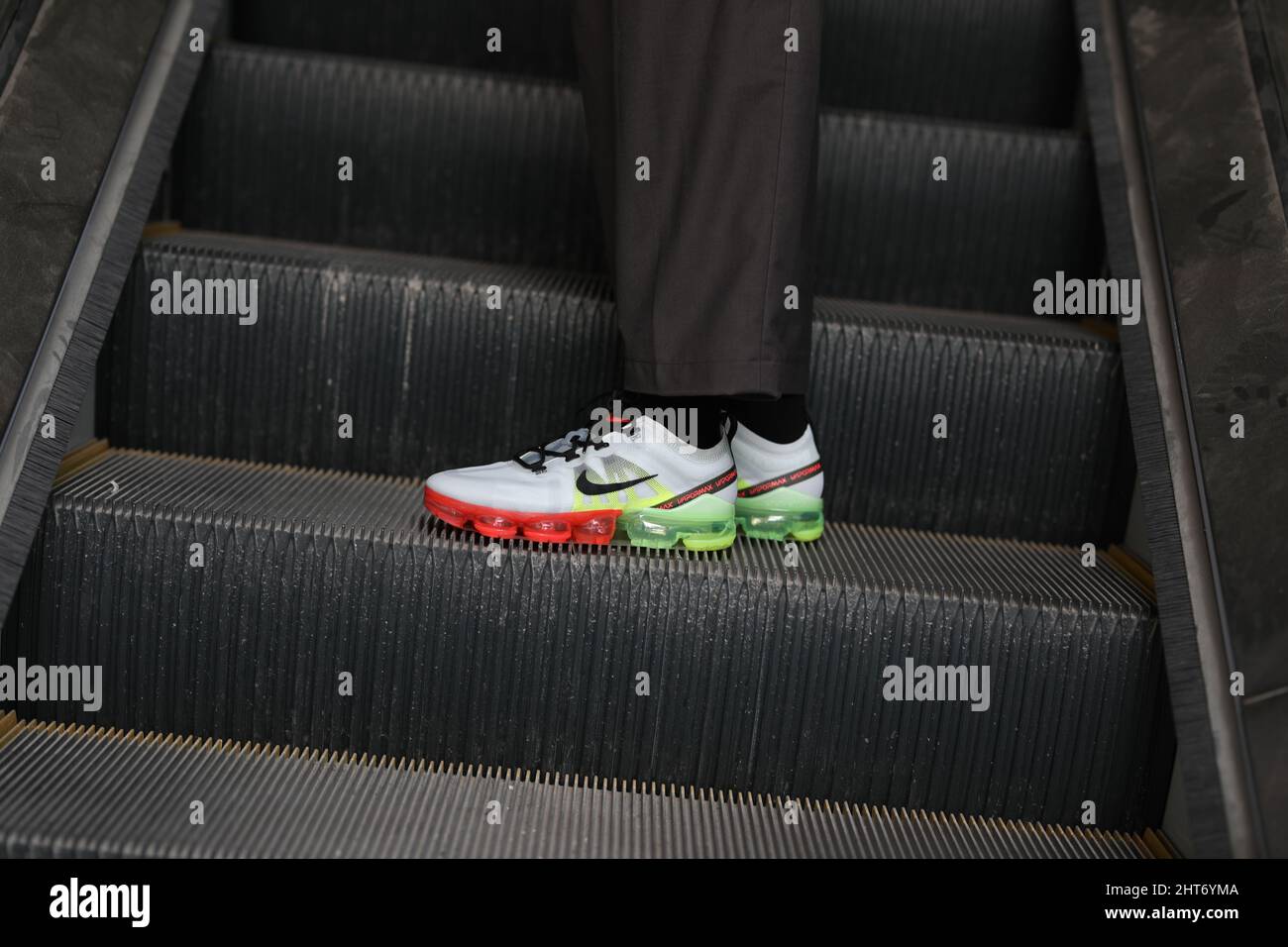 Movement Nike Tide shoes posing poses Scene Shoes Stock Photo - Alamy