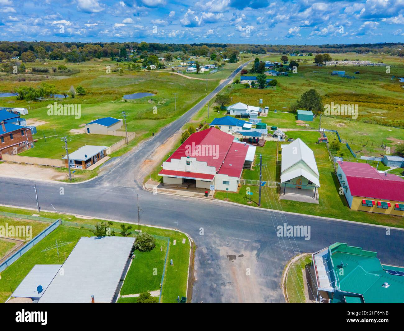 Aerial view of Emmaville, NSW, Australia, taken with a DJI Mavic Air ...