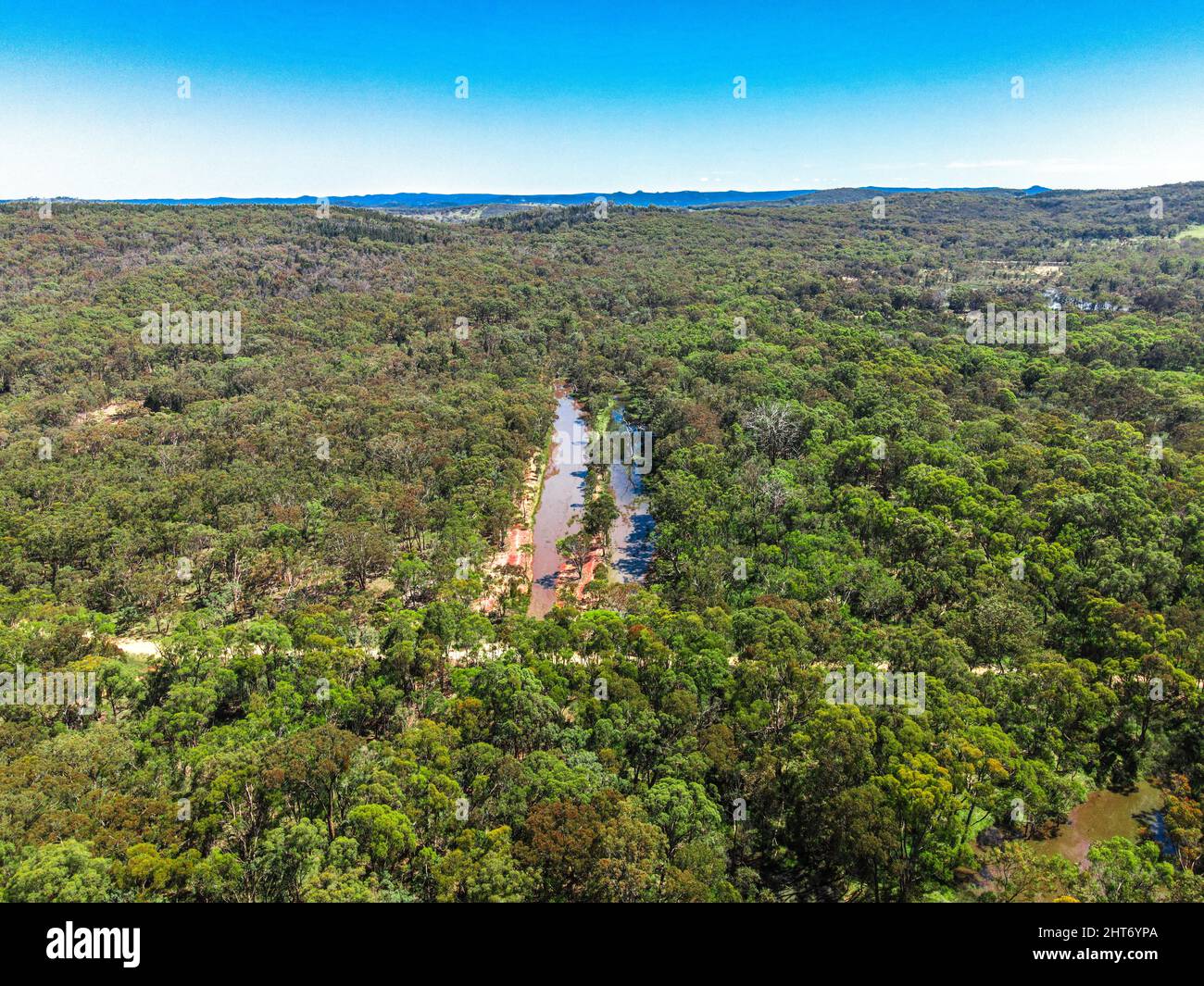 Beautiful aerial view of the green nature of Emmaville, NSW, 2371 ...