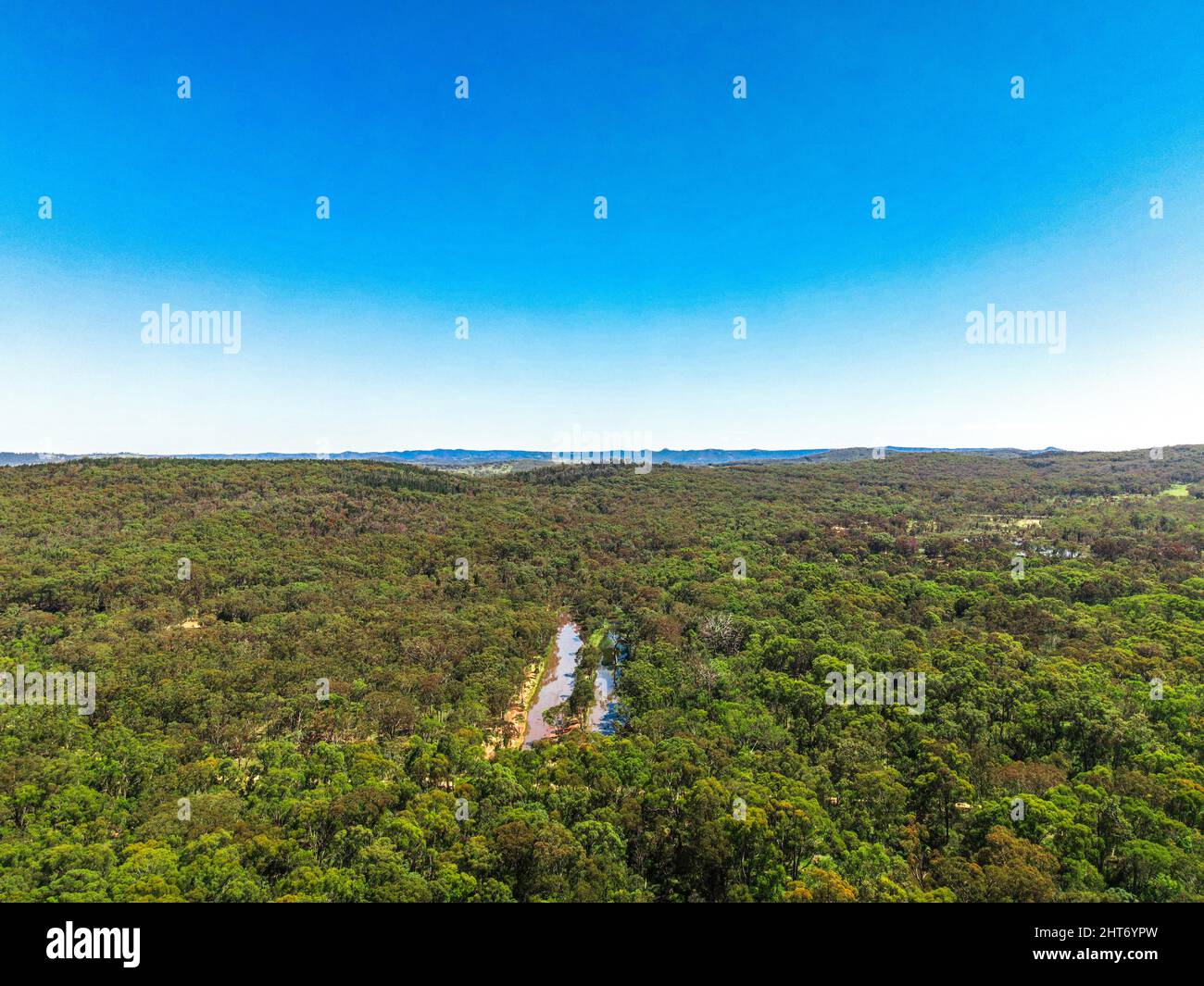 Beautiful aerial view of the green nature of Emmaville, NSW, 2371 ...