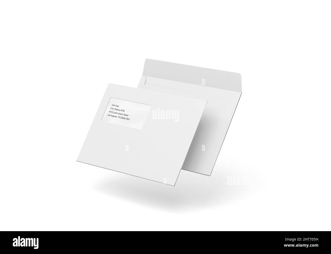 Envelope C5 C6 Mockup 3D Rendering Stock Photo - Alamy