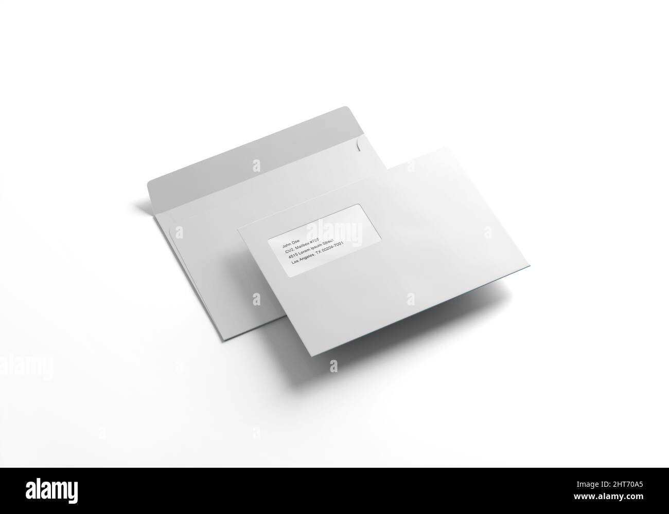 Envelope C5 C6 Mockup 3D Rendering Stock Photo - Alamy
