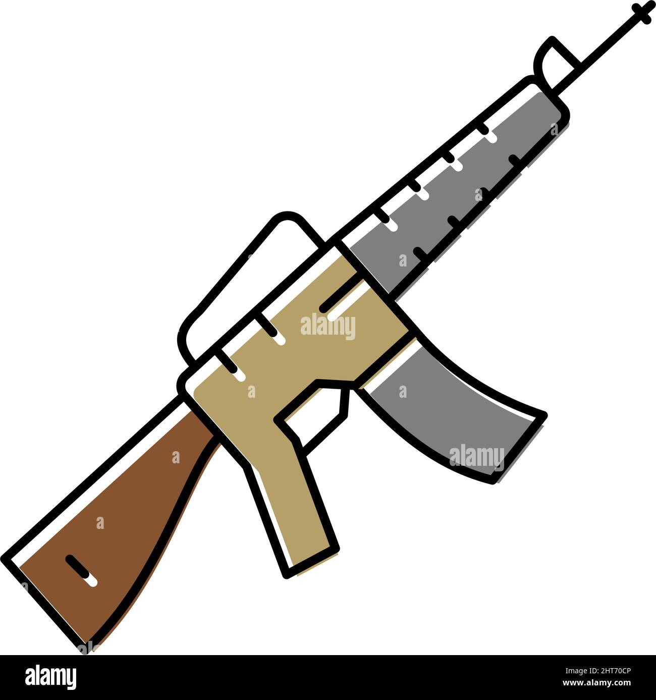 rifle weapon color icon vector illustration Stock Vector Image & Art ...