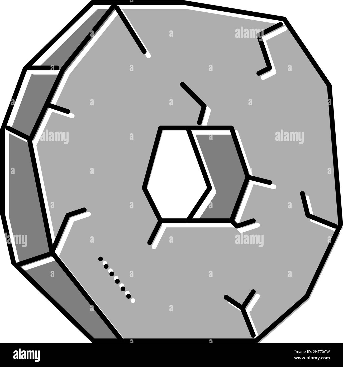 prehistoric megalithic stone coin color icon vector illustration Stock ...