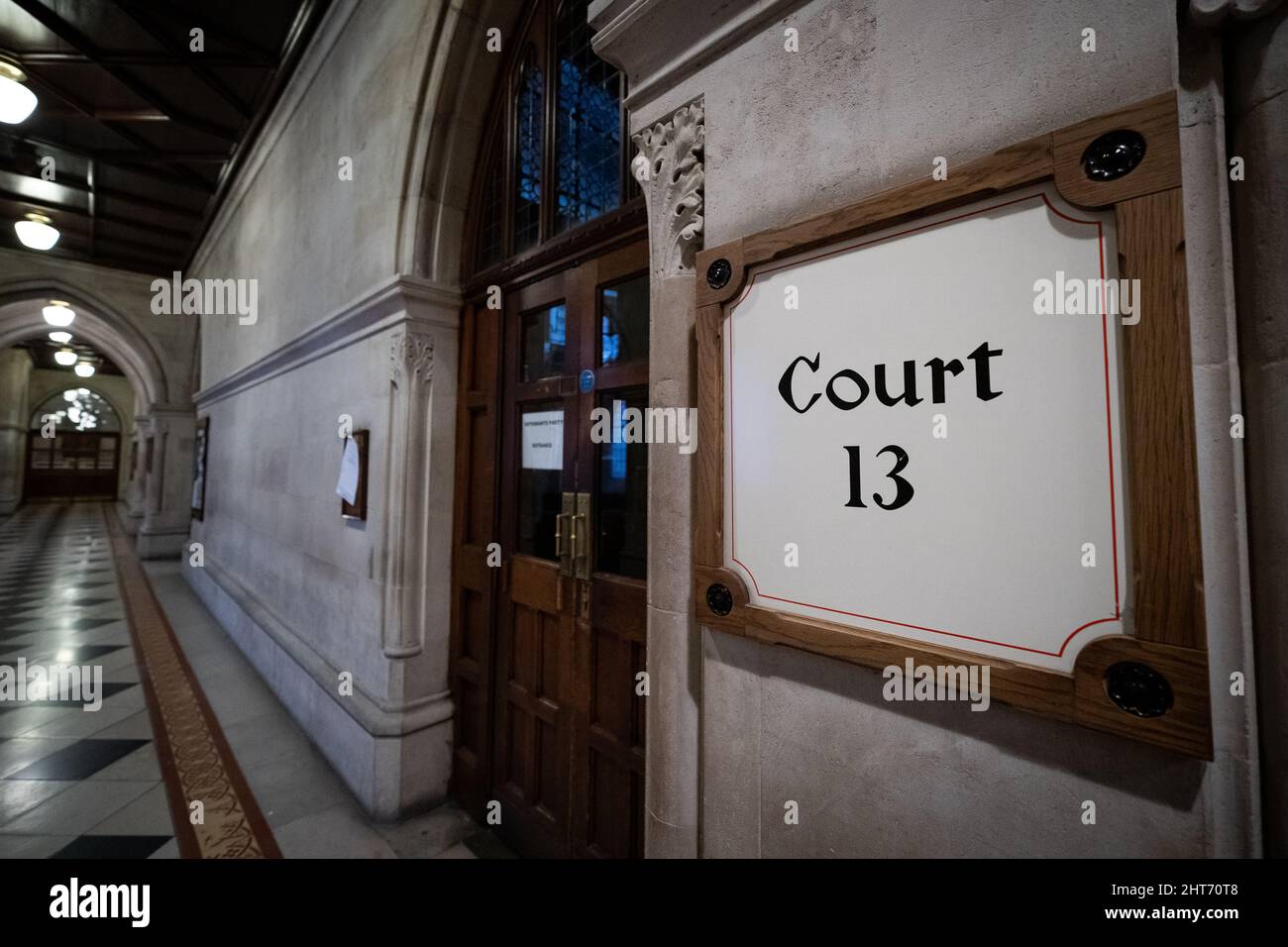 Court 13 at the Royal Courts of Justice in central London. Picture date ...