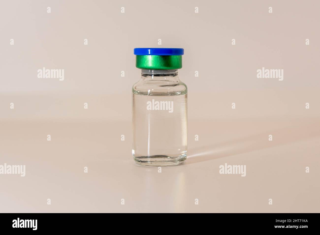 Closeup of a Sterile Vial Filled with Medication Solution Stock Photo ...