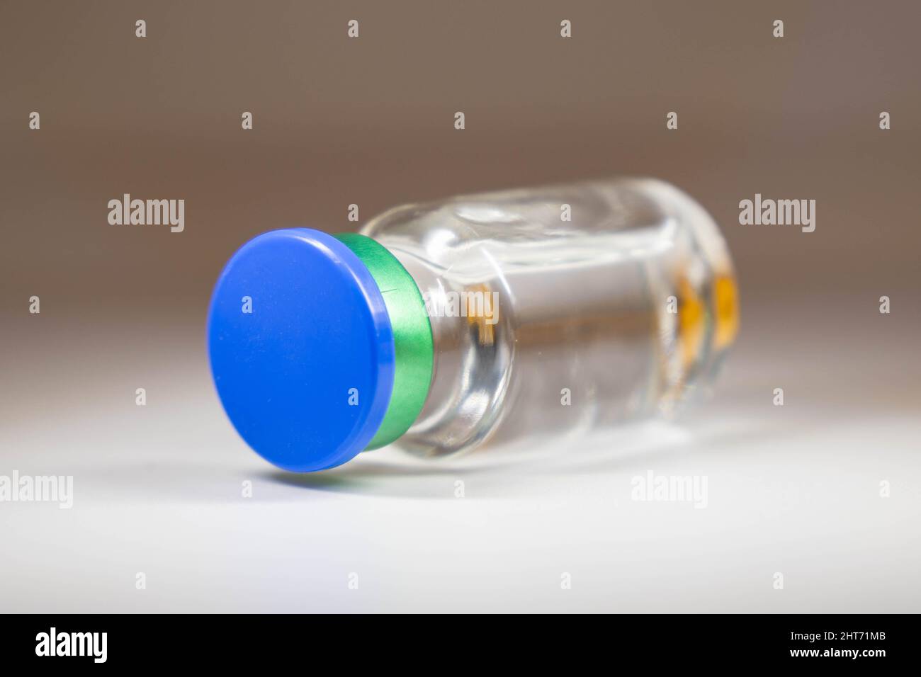 Closeup of a Sterile Vial Filled with Medication Solution Stock Photo ...