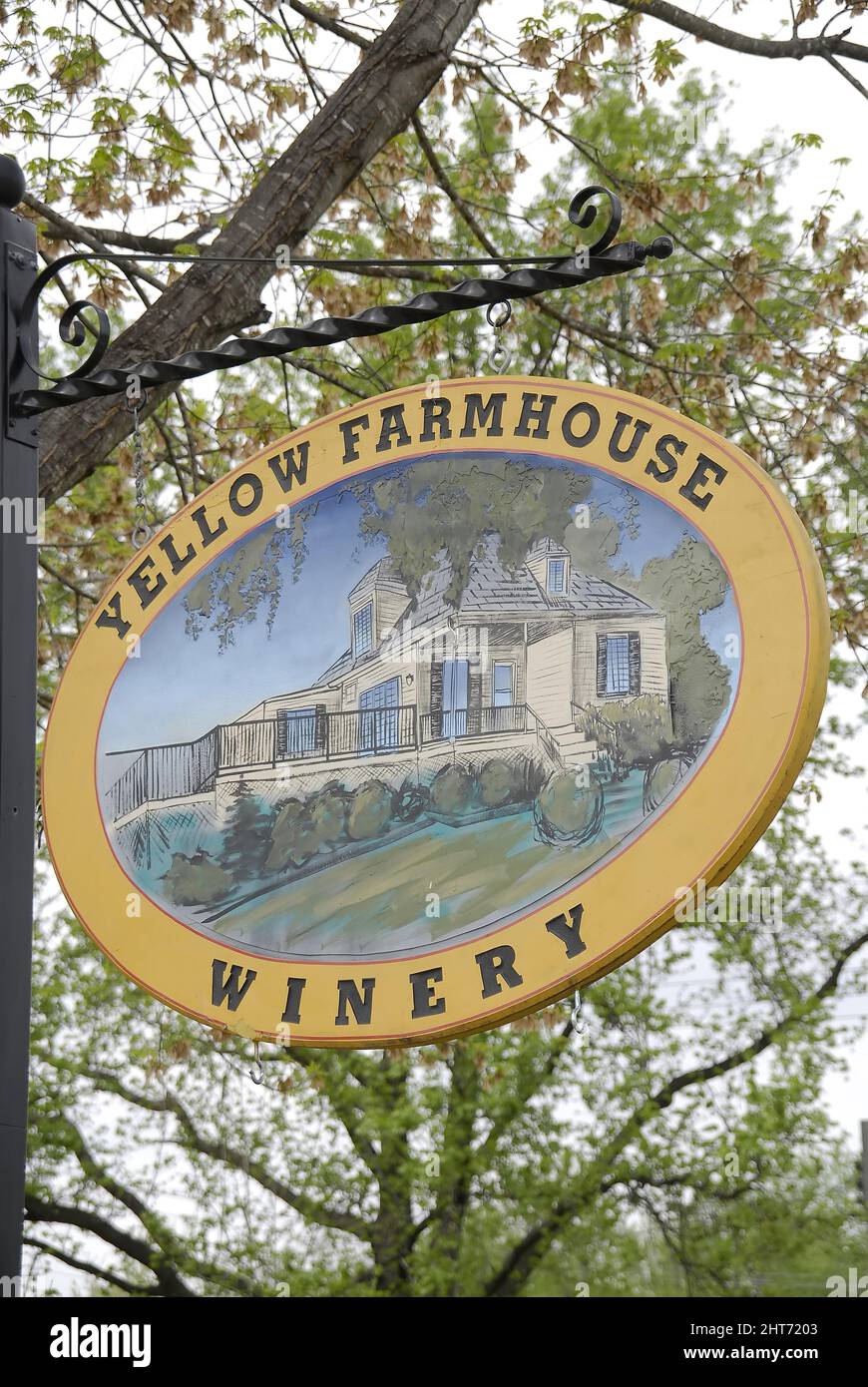 Closeup of the sign at a winery in Defiance, Missouri Stock Photo - Alamy