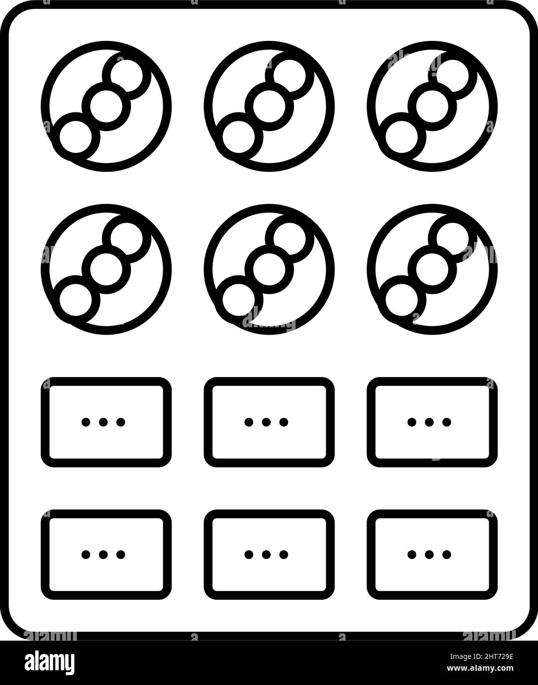 baked cookies on tray line icon vector illustration Stock Vector Image ...