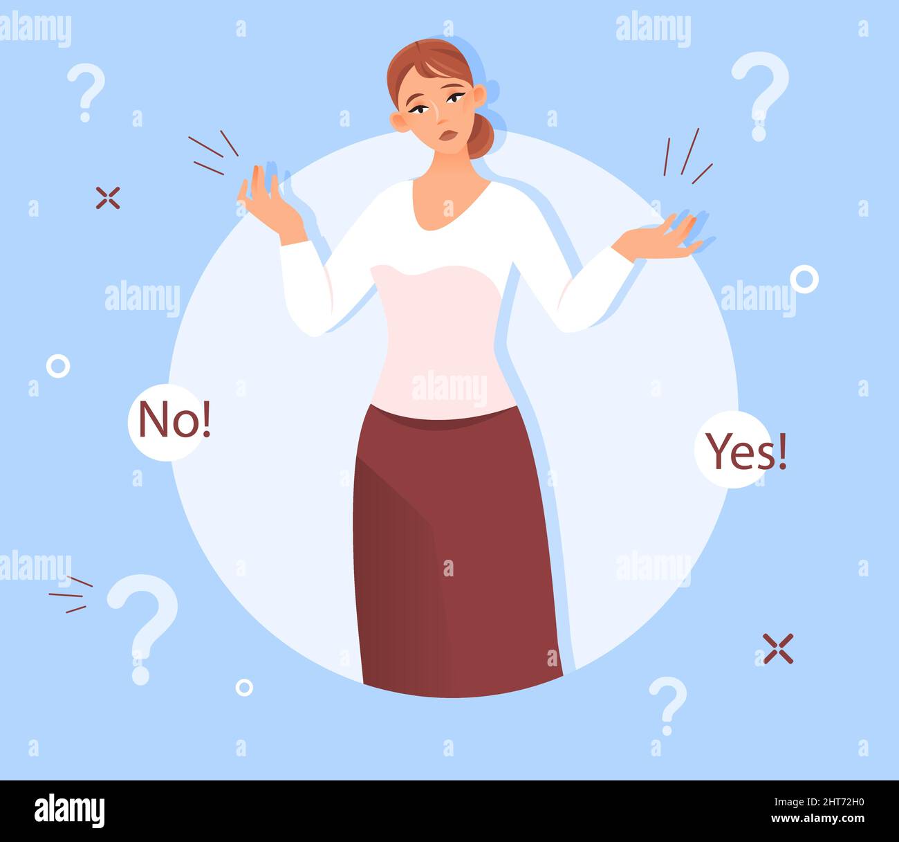 Confused girl concept Stock Vector Image & Art - Alamy