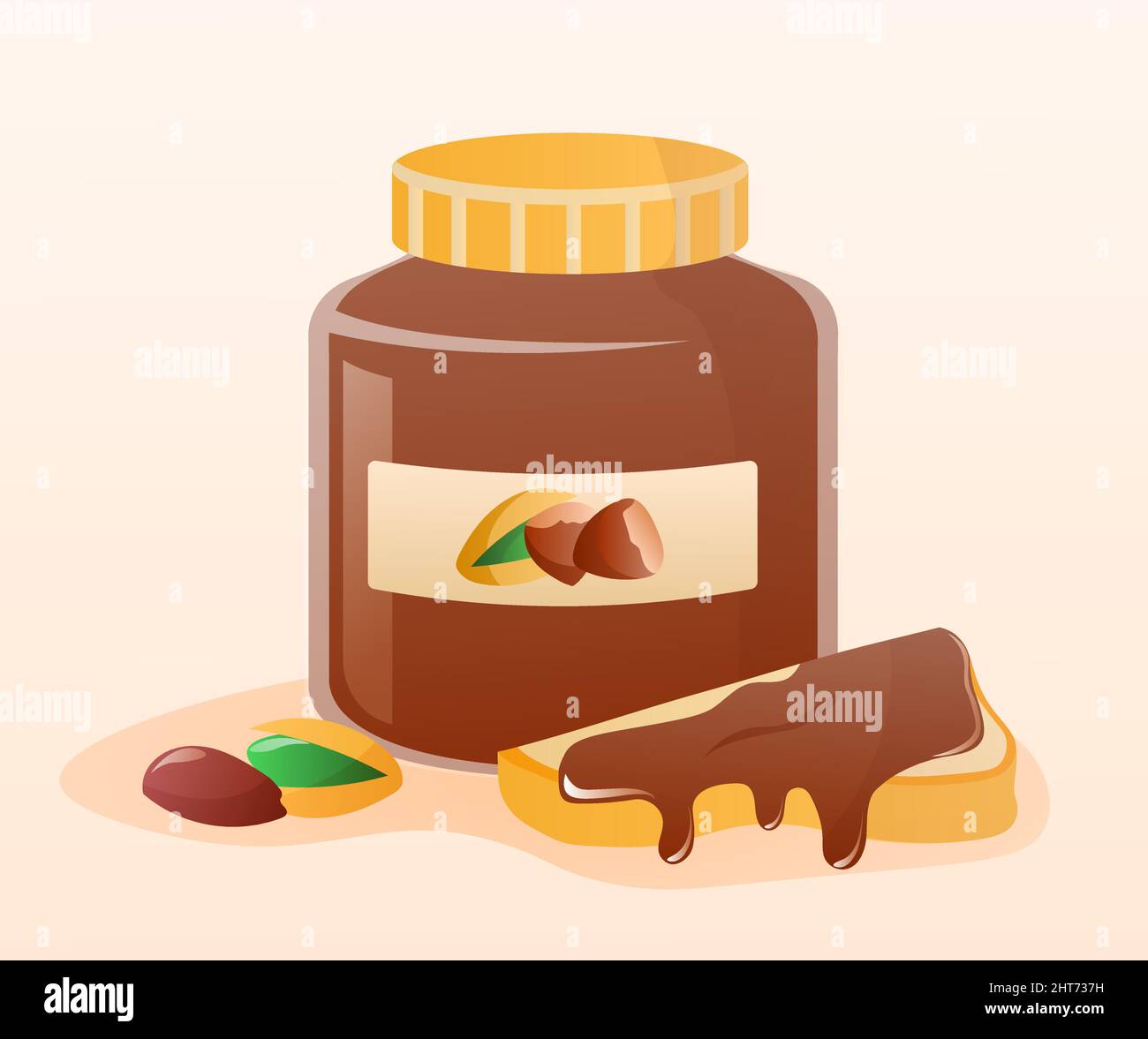 Jar of nut paste Stock Vector Image & Art - Alamy