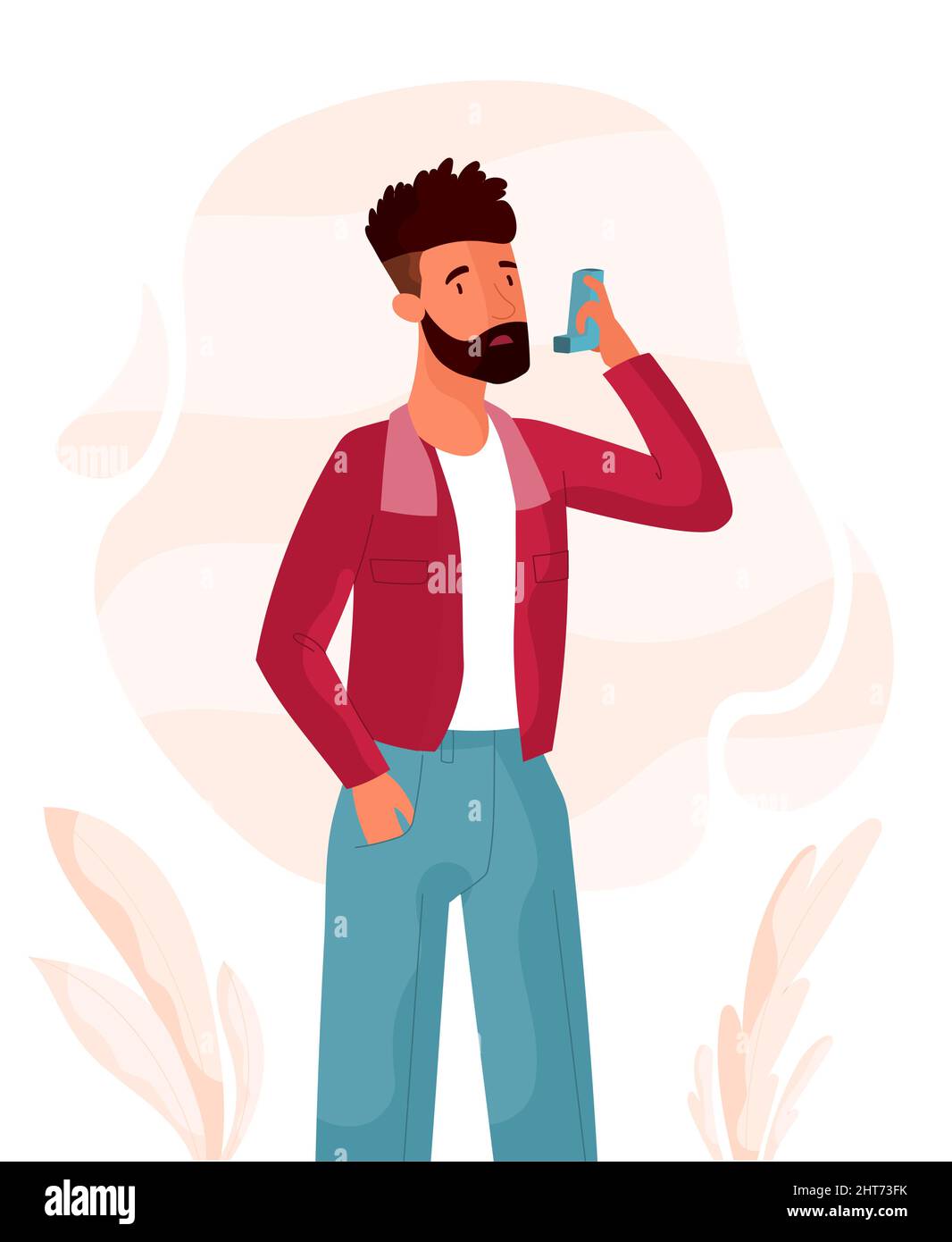 Doctor spray inhaler Stock Vector Images - Alamy